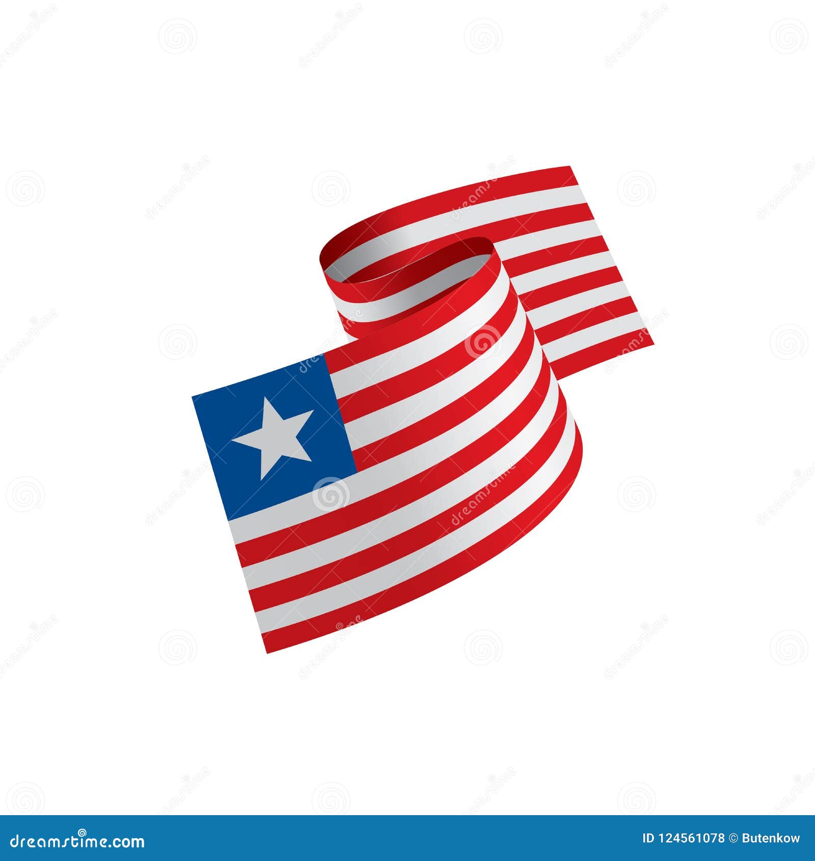 Bandera De Liberia, Ejemplo Del Vector Stock de ilustración ...