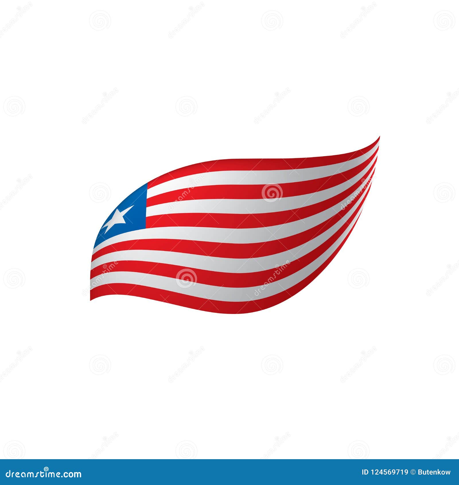 Bandera De Liberia, Ejemplo Del Vector Stock de ilustración ...