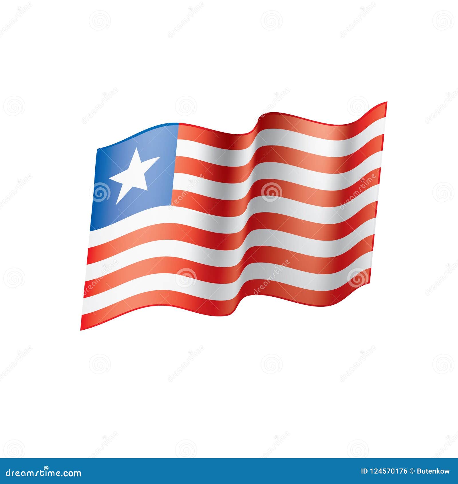 Bandera De Liberia, Ejemplo Del Vector Stock de ilustración ...