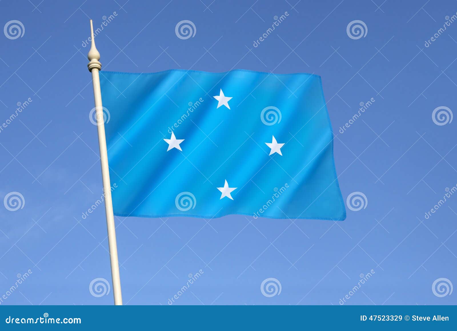 Bandera De Los Federated States of Micronesia Imagen de archivo ...