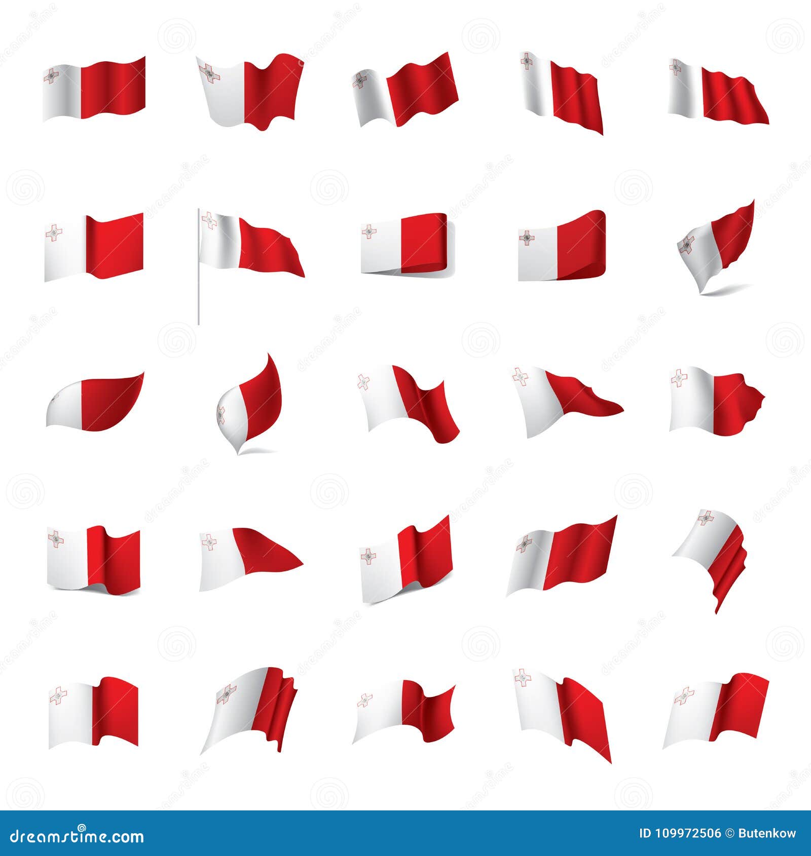 Bandera De Malta, Ejemplo Del Vector Ilustración del Vector ...