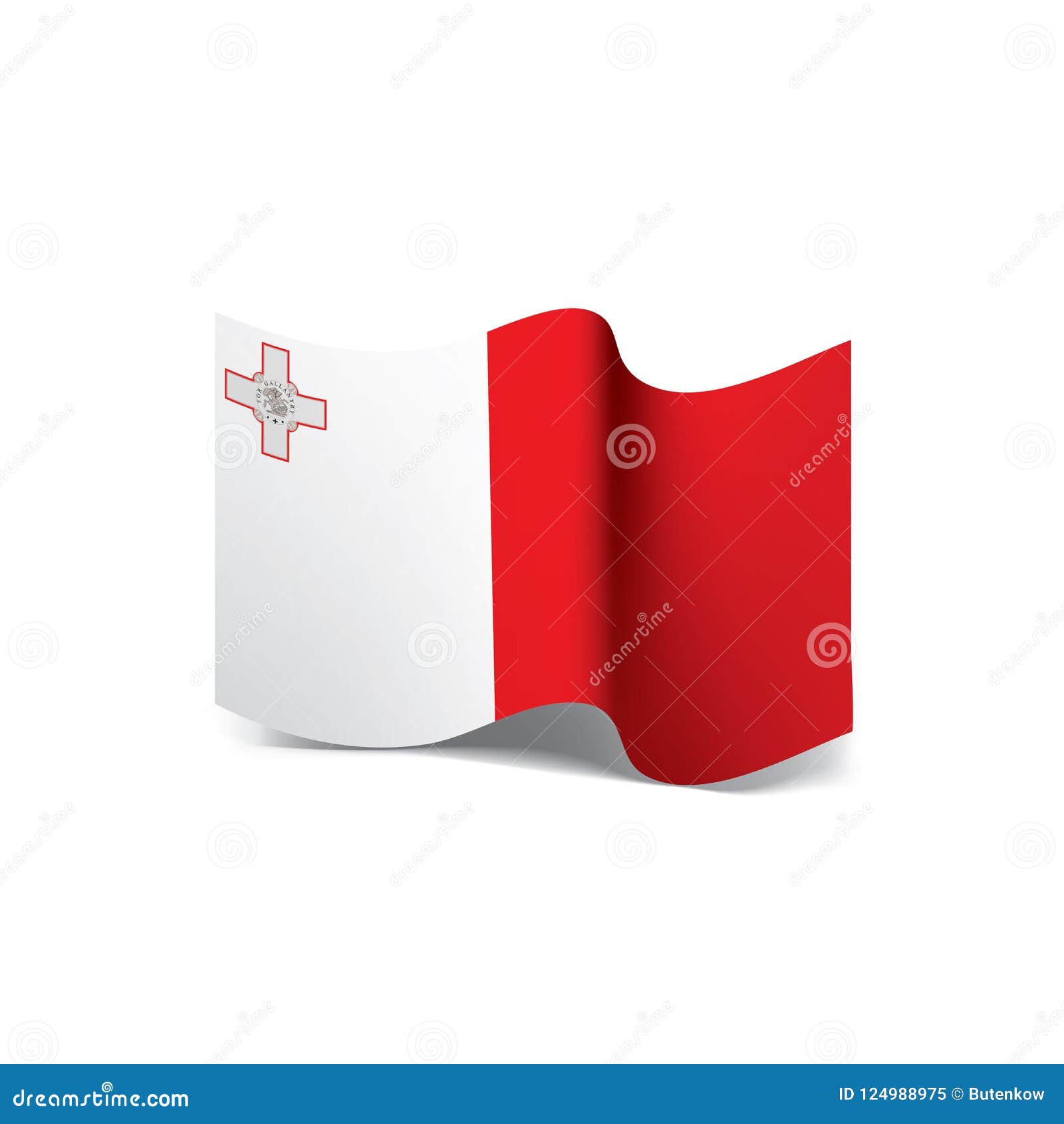 Bandera De Malta, Ejemplo Del Vector Stock de ilustración - Ilustración ...