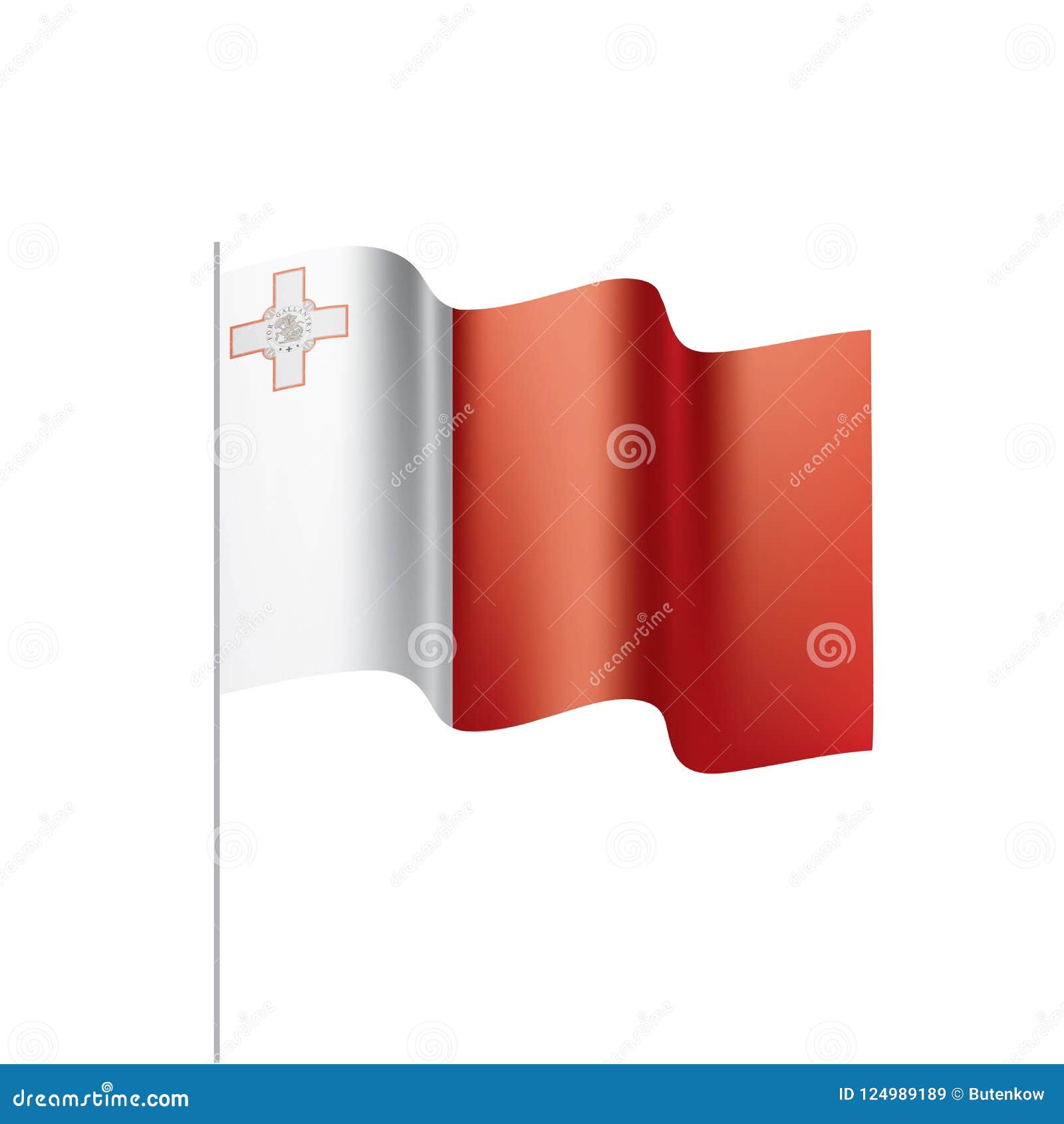 Bandera De Malta, Ejemplo Del Vector Stock de ilustración - Ilustración ...
