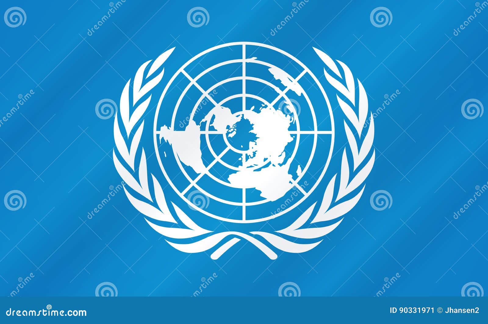 Bandera de Naciones Unidas foto editorial. Ilustración de frontera ...