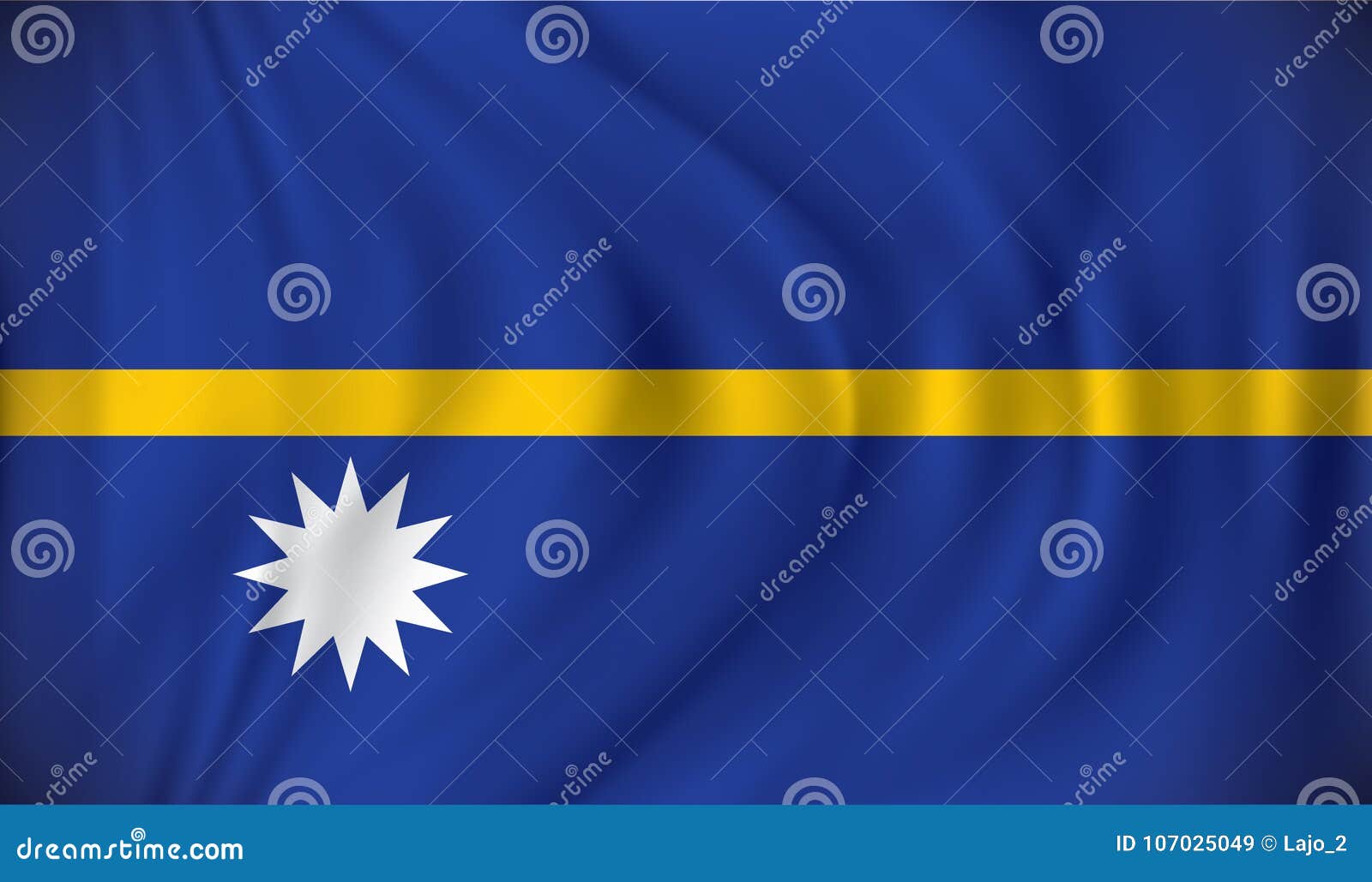 Bandera de Nauru ilustración del vector. Ilustración de contorno ...