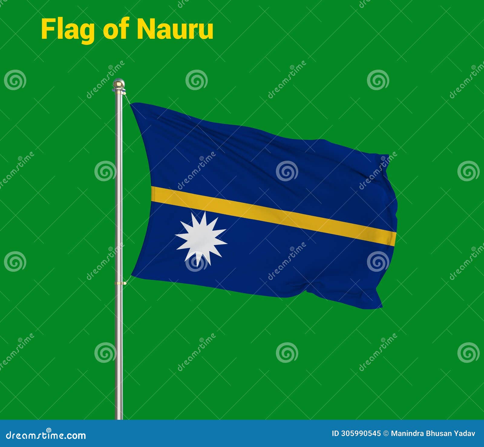 Bandera De Nauru Nauru Bandera Nacional De Nauru. Abanderamiento De ...