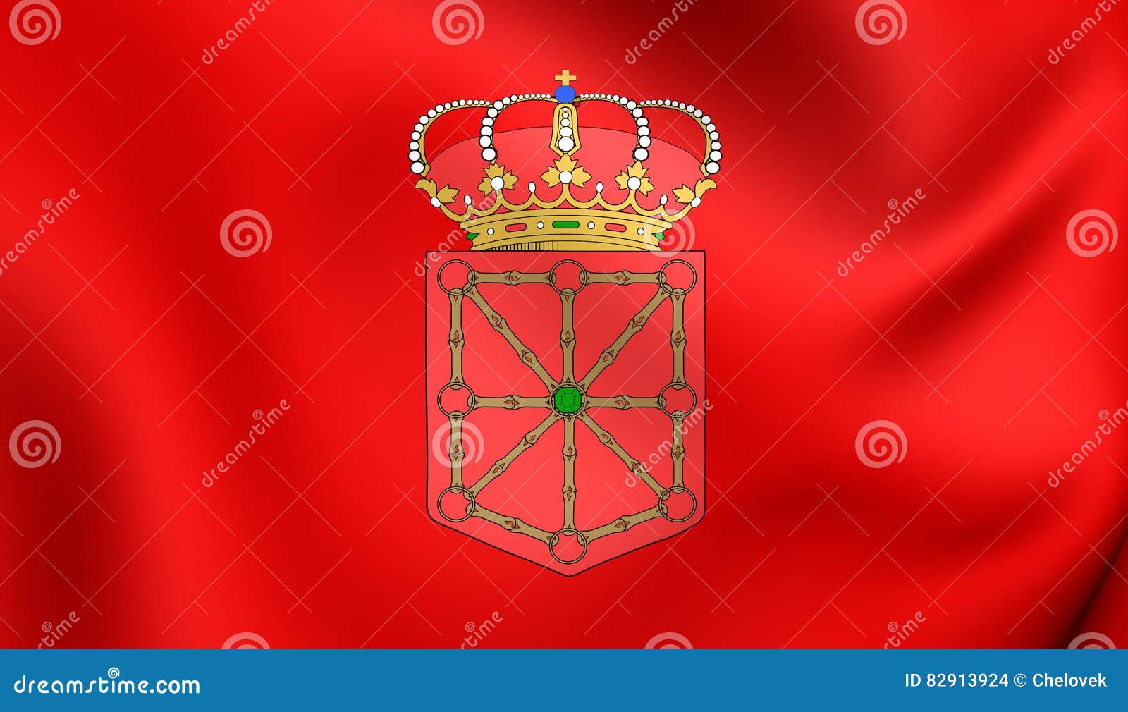 Bandera de Navarra, España stock de ilustración. Ilustración de firmar ...