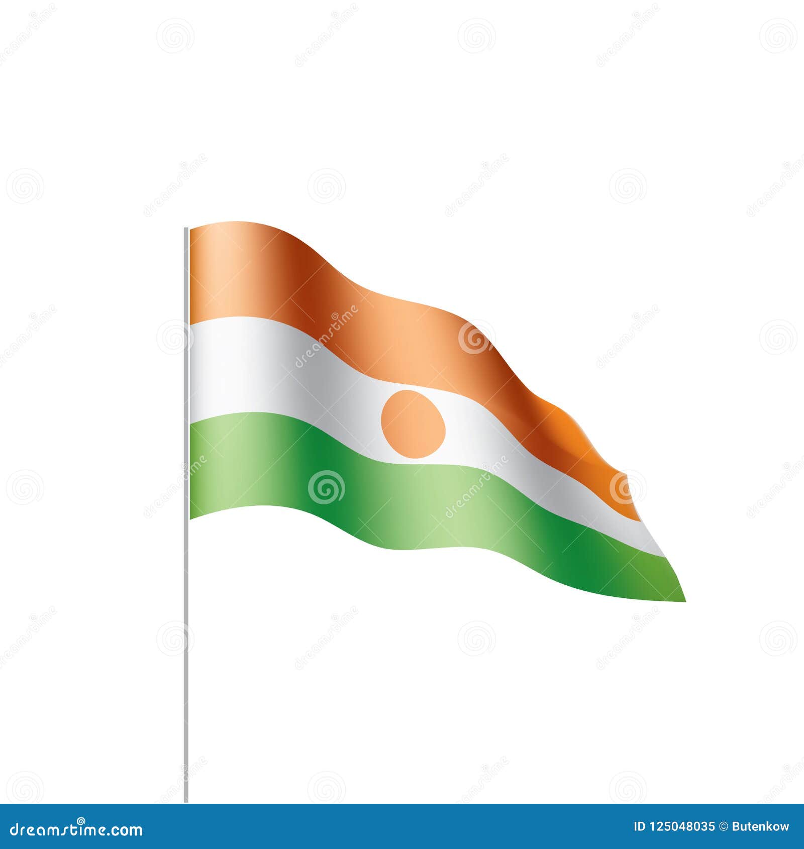 Bandera De Niger, Ejemplo Del Vector Stock de ilustración - Ilustración ...