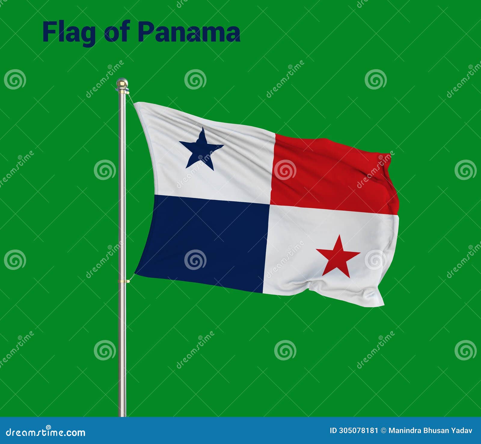 Bandera De Panama Panama Bandera Nacional De Panama. Abanderamiento De ...
