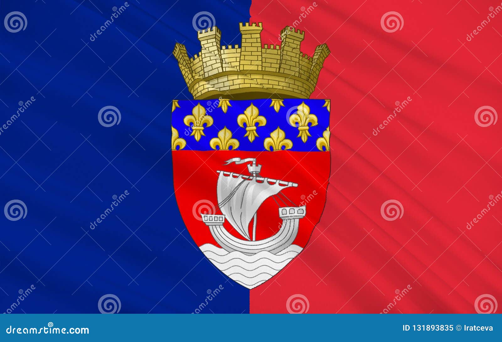 Bandera de París, Francia stock de ilustración. Ilustración de francia ...