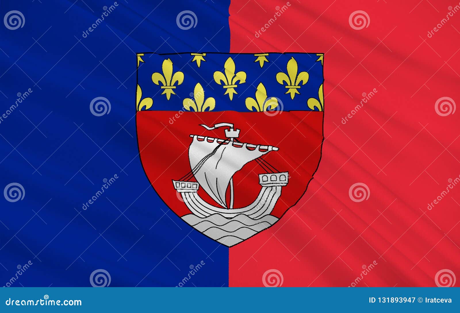 Bandera de París, Francia imagen de archivo. Imagen de isla - 131893947