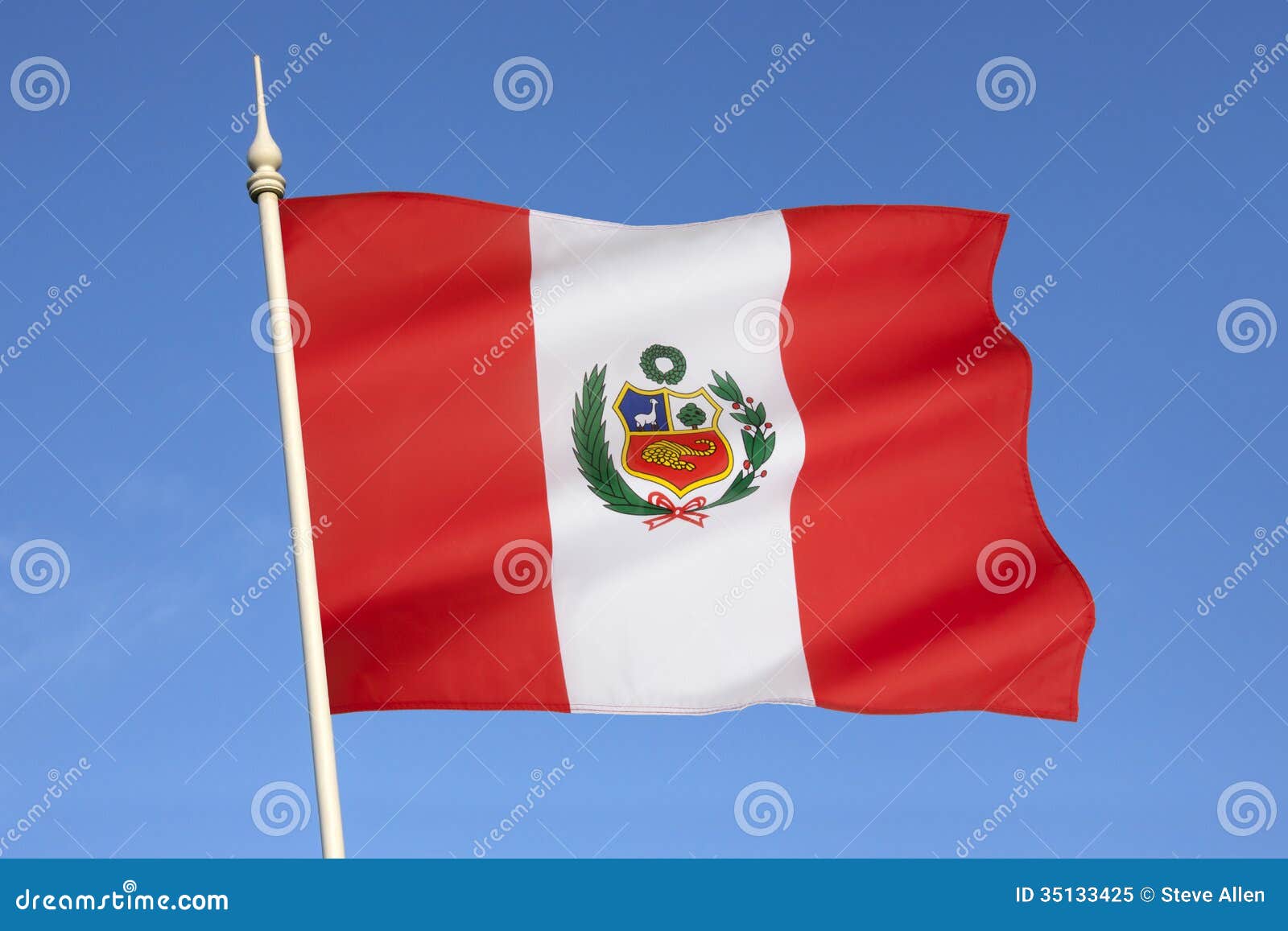Bandera De Perú - Suramérica Imagen de archivo - Imagen de recorrido ...