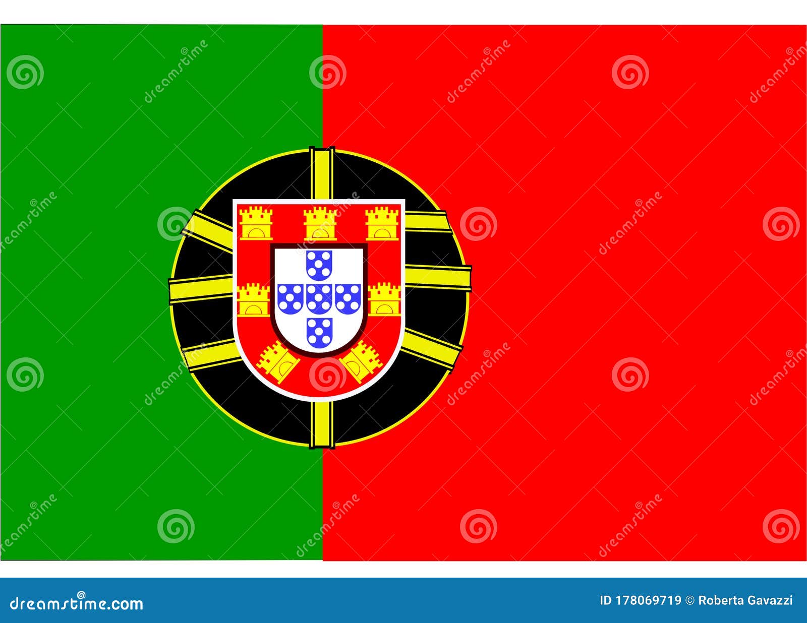Bandera de portugal stock de ilustración. Ilustración de indicador ...
