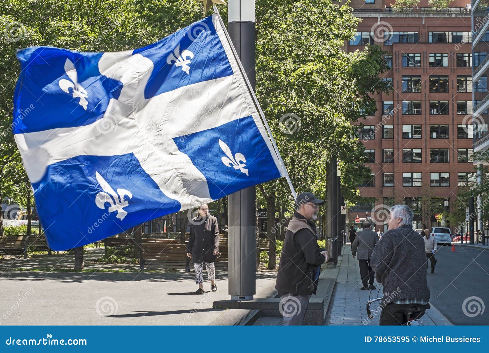 Bandera de Quebec imagen editorial. Imagen de naturalice - 78653595