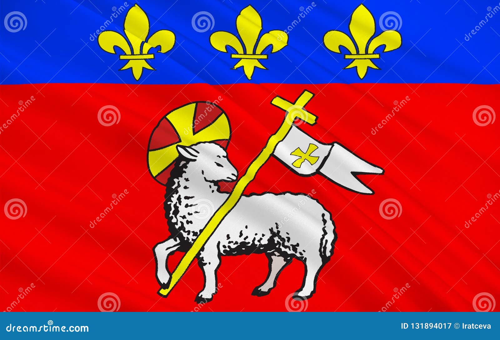 Bandera de Ruán, Francia imagen de archivo. Imagen de firmar - 131894017