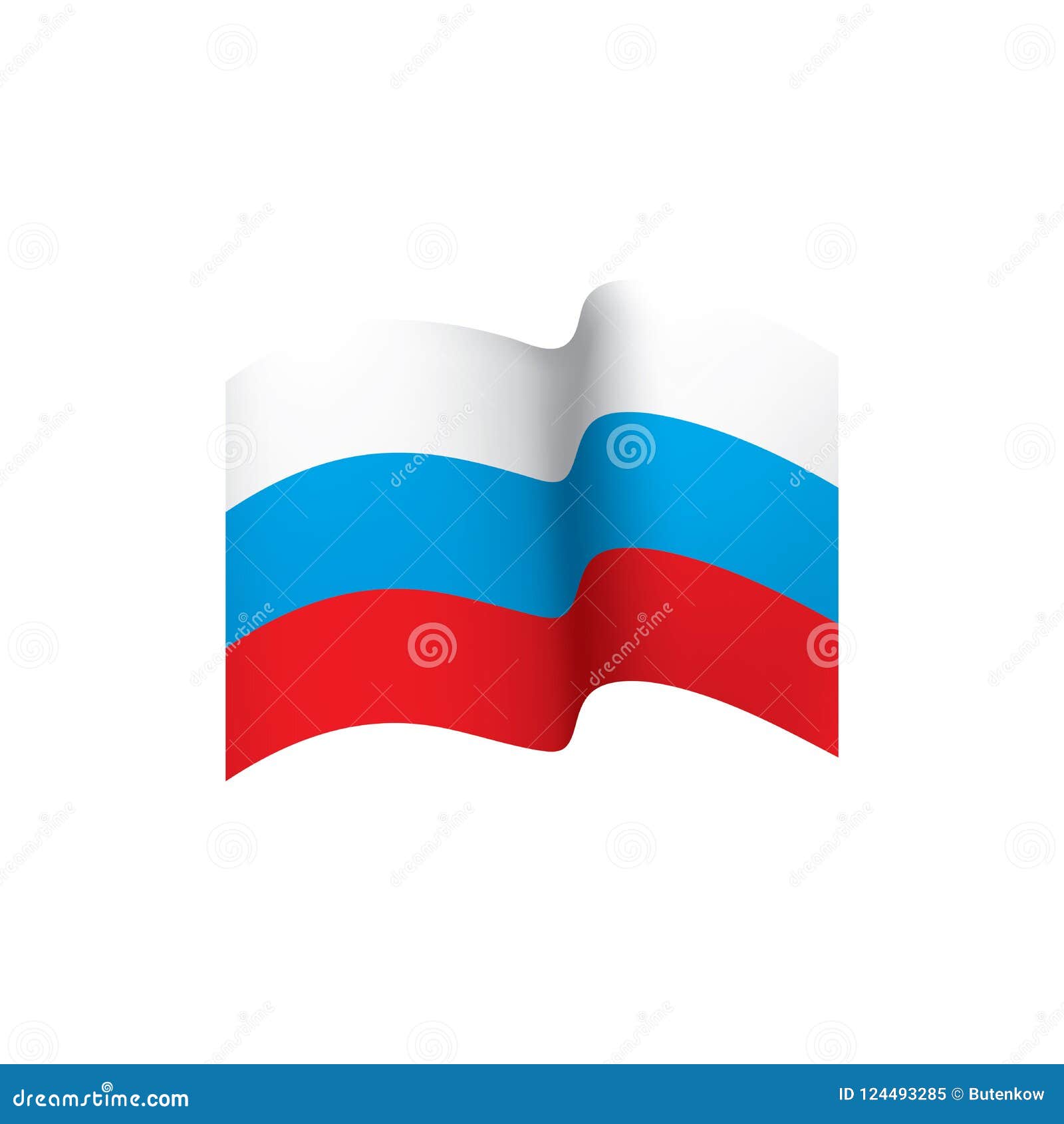 Bandera De Rusia, Ejemplo Del Vector Ilustración del Vector ...