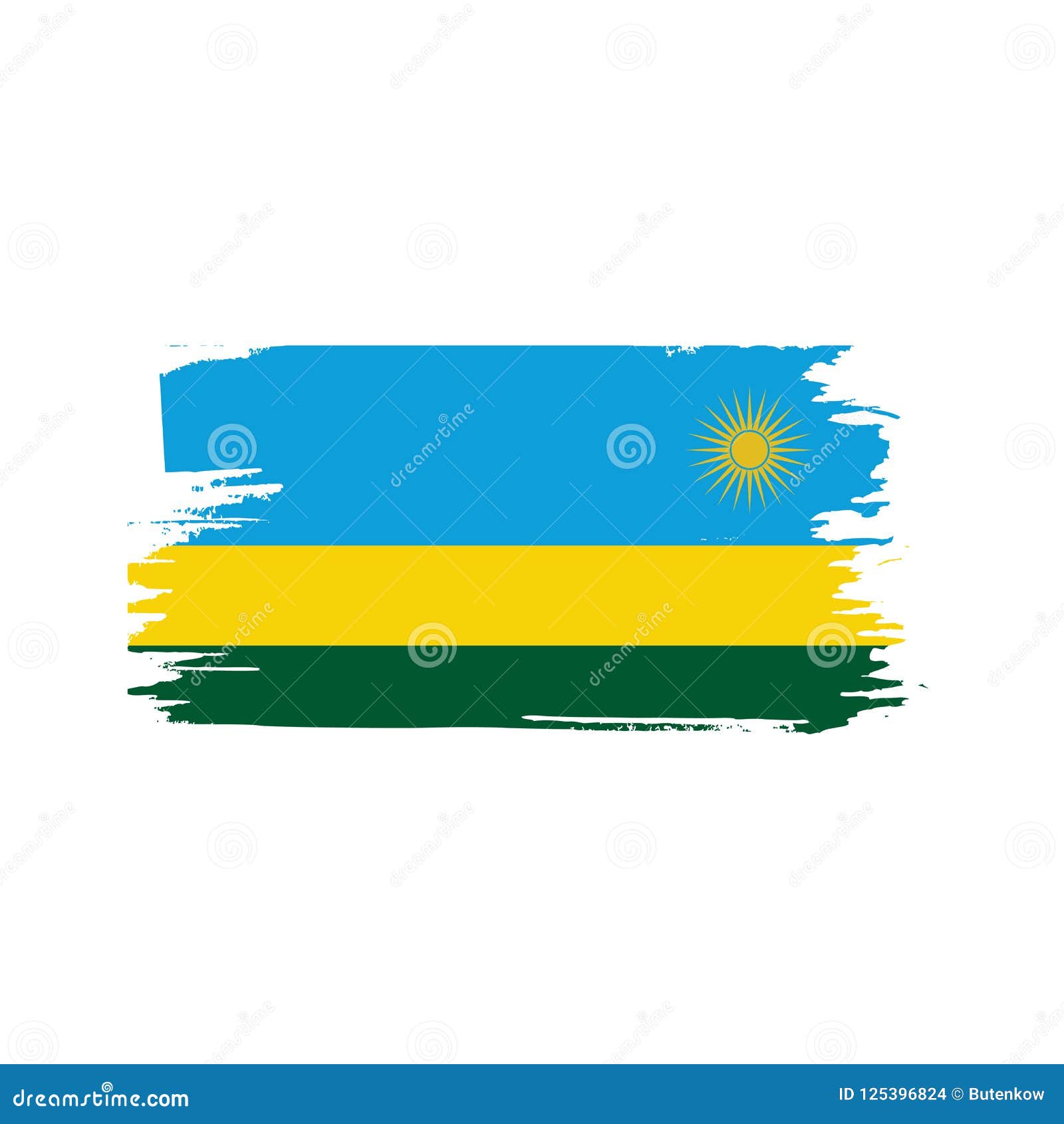 Bandera De Rwanda, Ejemplo Del Vector Ilustración del Vector ...