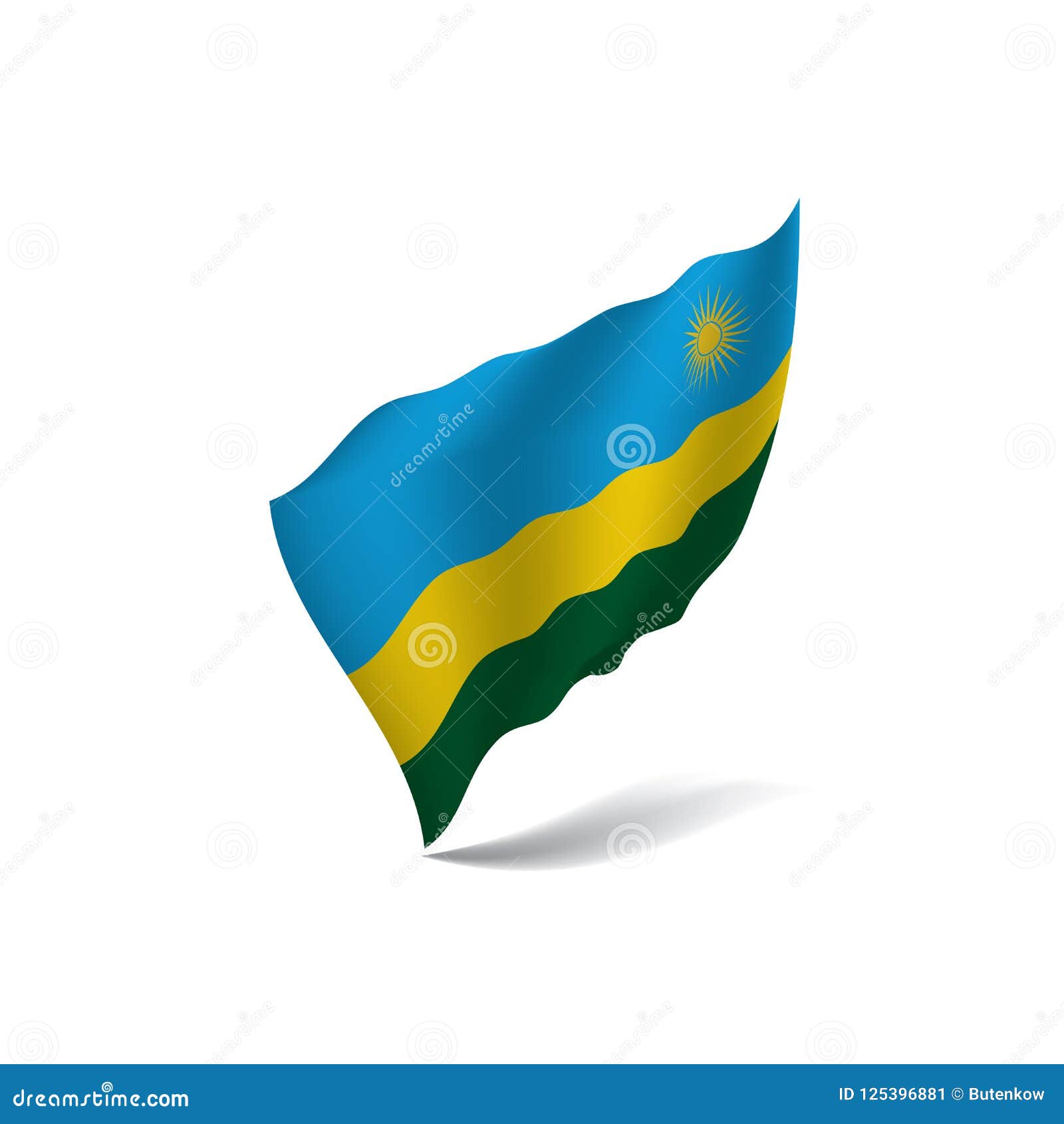 Bandera De Rwanda, Ejemplo Del Vector Ilustración del Vector ...