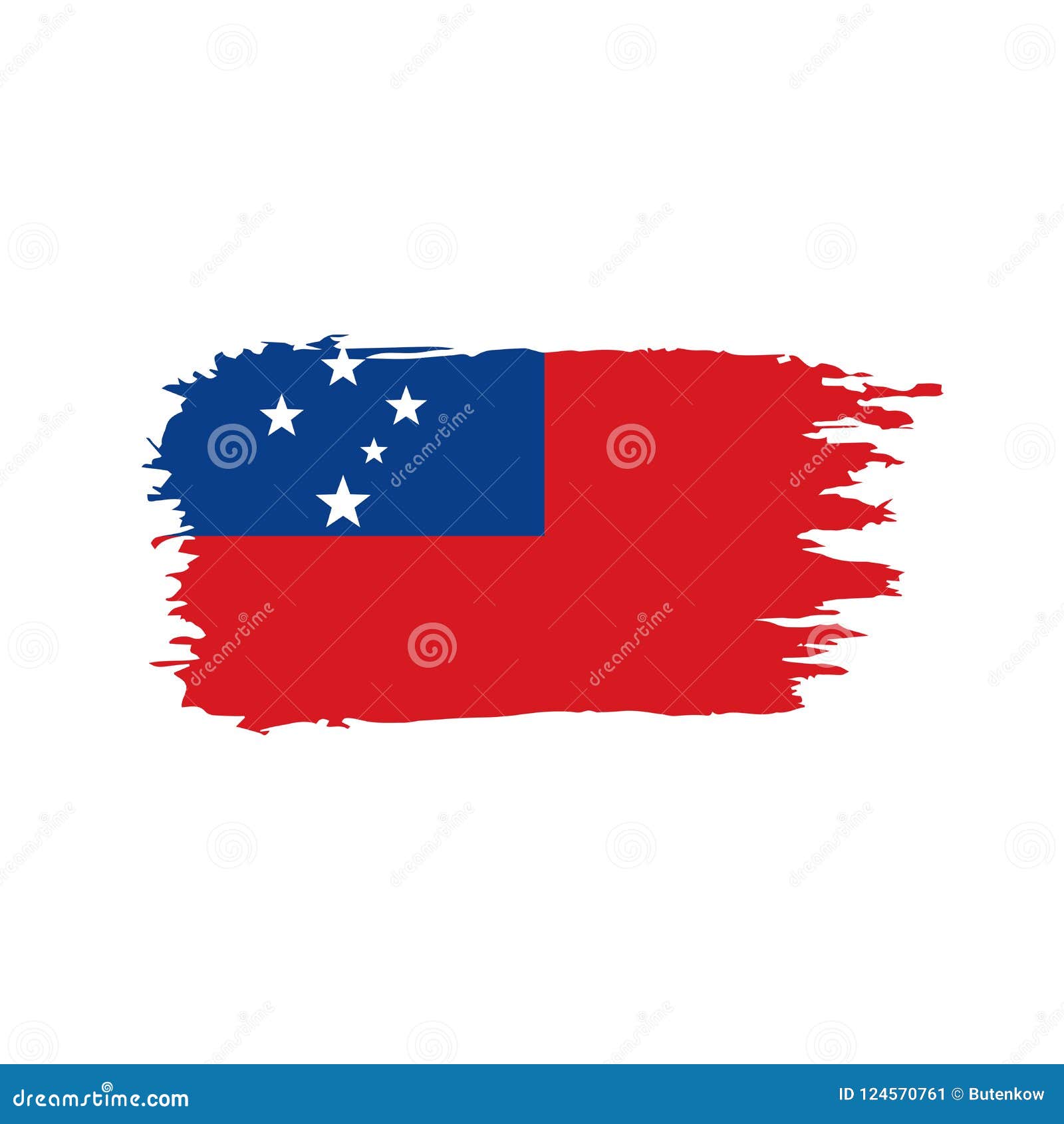 Bandera de Samoa, ejemplo stock de ilustración. Ilustración de samoa ...