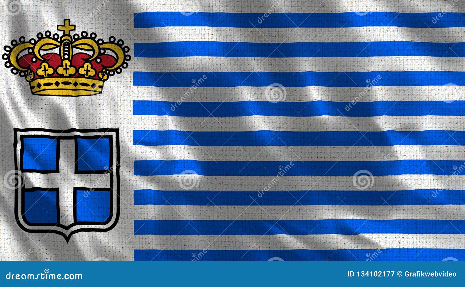 Bandera De Seborga - Bandera Del Ejemplo 3D Stock de ilustración ...