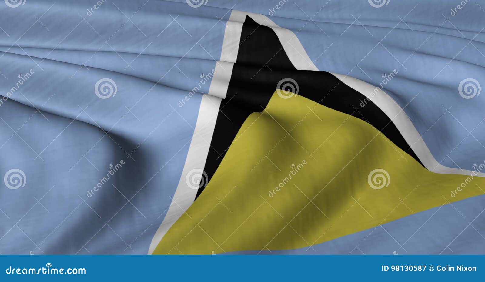 Bandera de St Lucia stock de ilustración. Ilustración de naturalizado ...