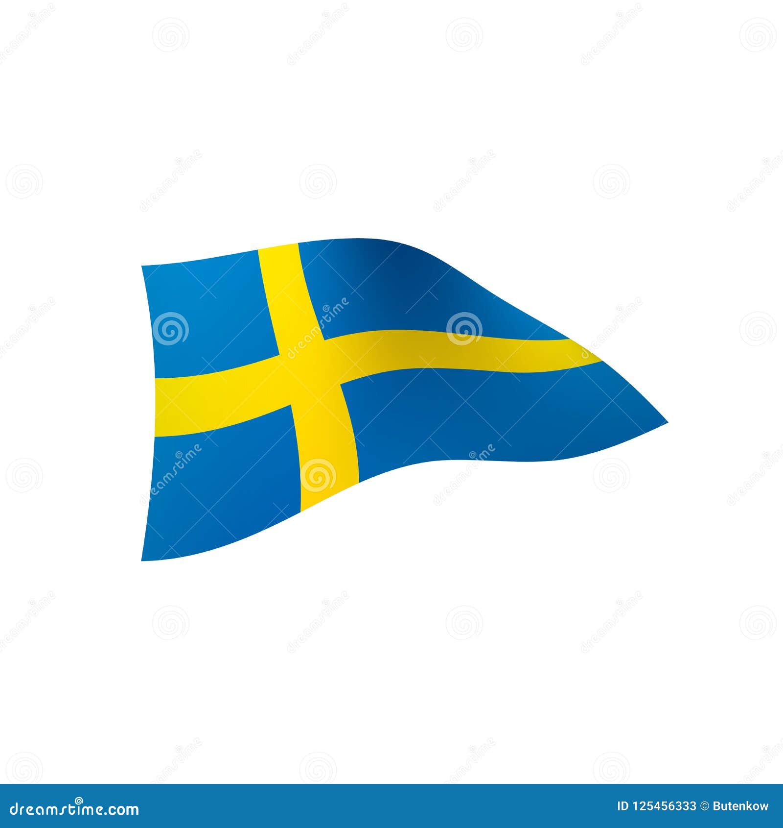 Bandera De Suecia, Ejemplo Del Vector Ilustración del Vector ...