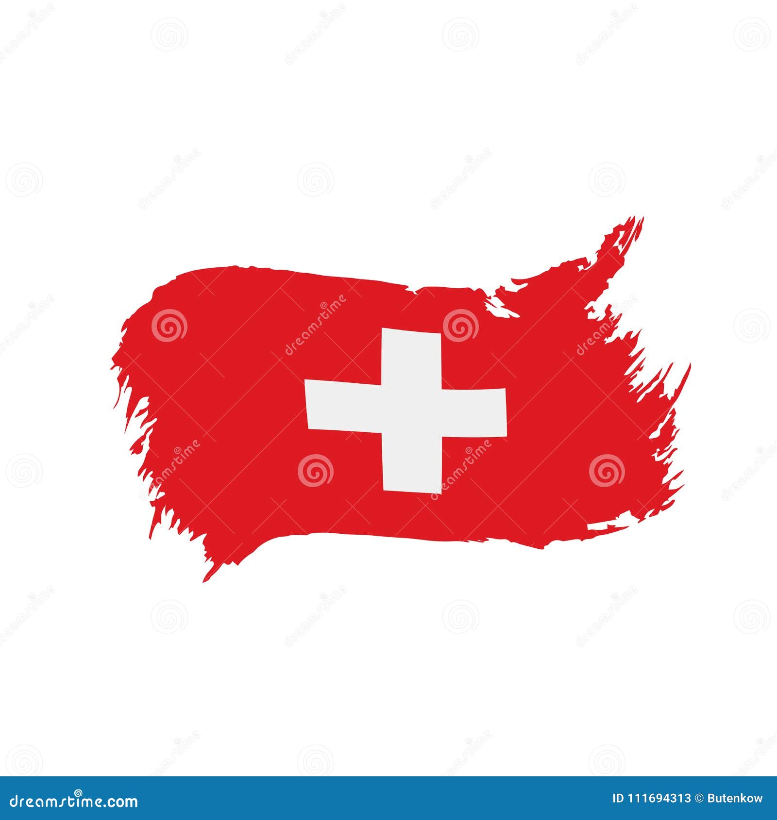 Bandera De Suiza, Ejemplo Del Vector Ilustración del Vector ...