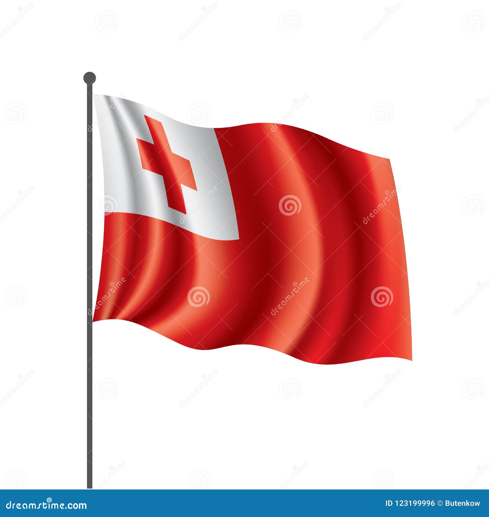 Bandera De Tonga, Ejemplo Del Vector Ilustración del Vector ...