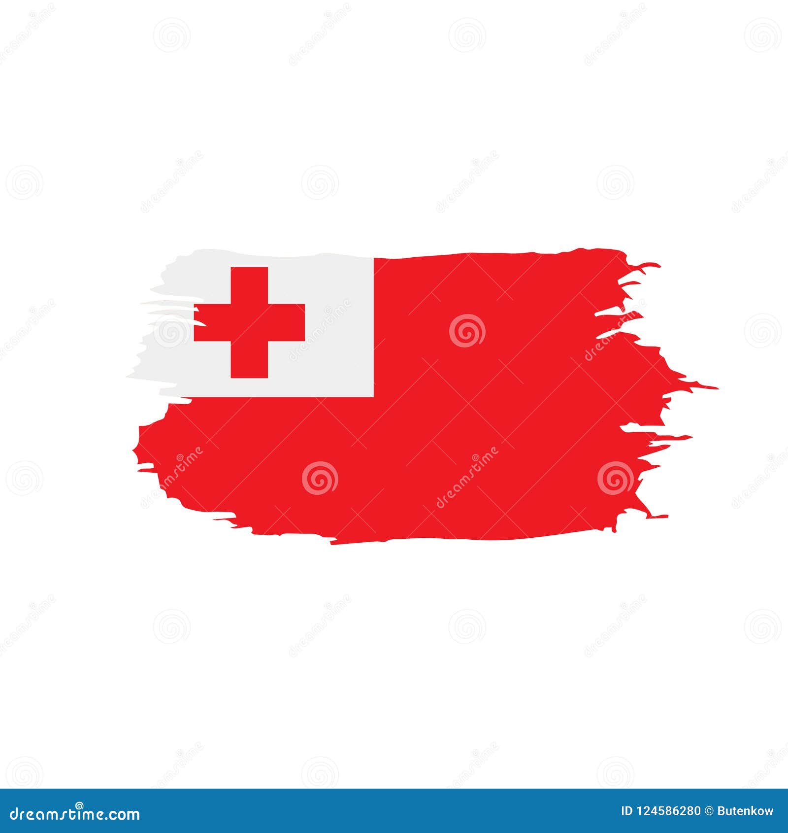 Bandera De Tonga, Ejemplo Del Vector Stock de ilustración - Ilustración ...