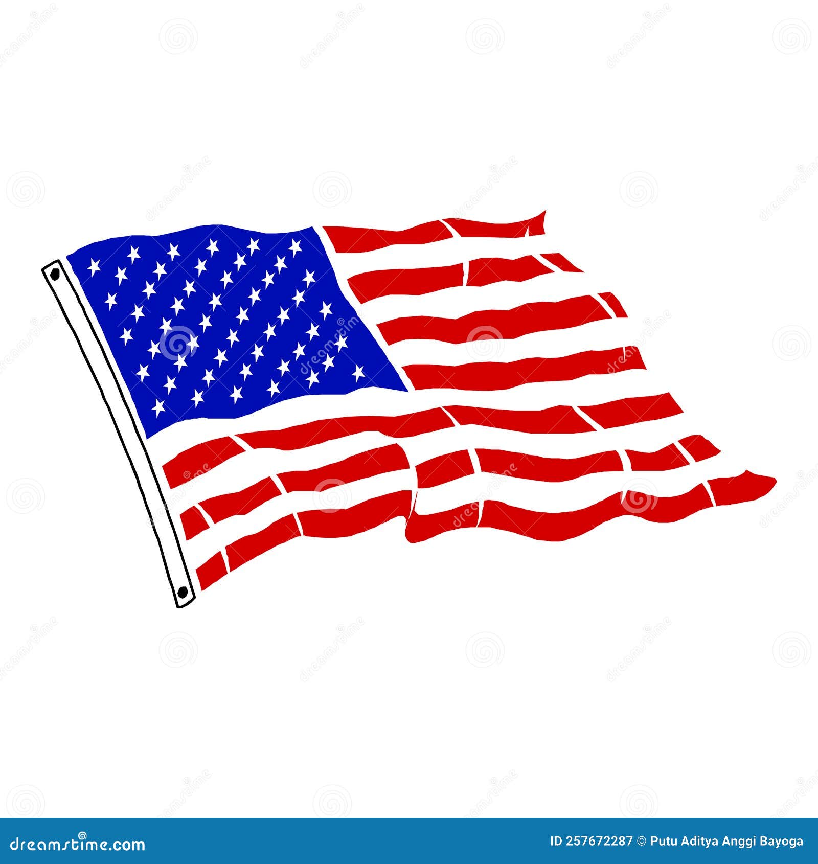 Bandera de usa ilustración del vector. Ilustración de america - 257672287