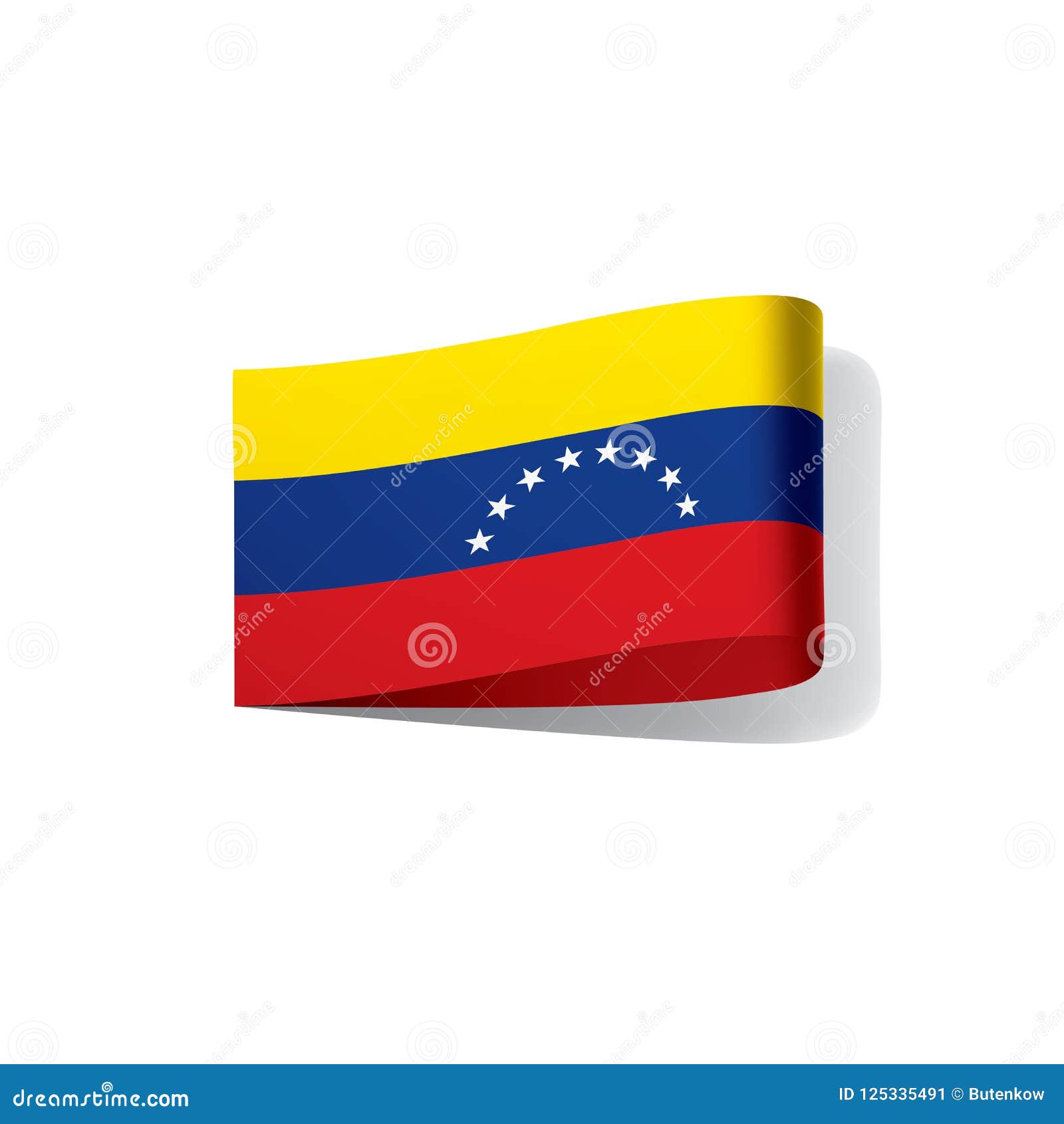 Bandera De Venezuela, Ejemplo Del Vector Ilustración del Vector ...