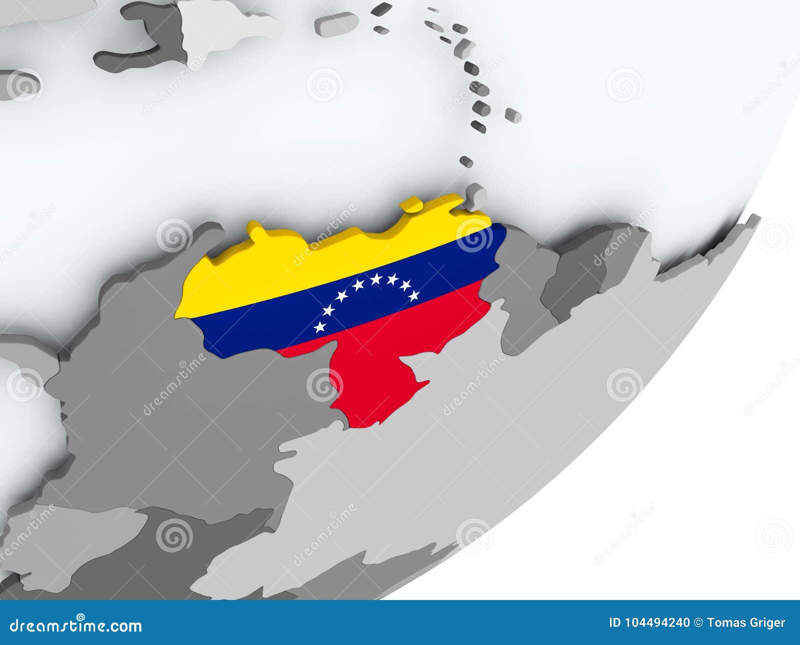 Bandera De Venezuela En Mapa Stock de ilustración - Ilustración de ...