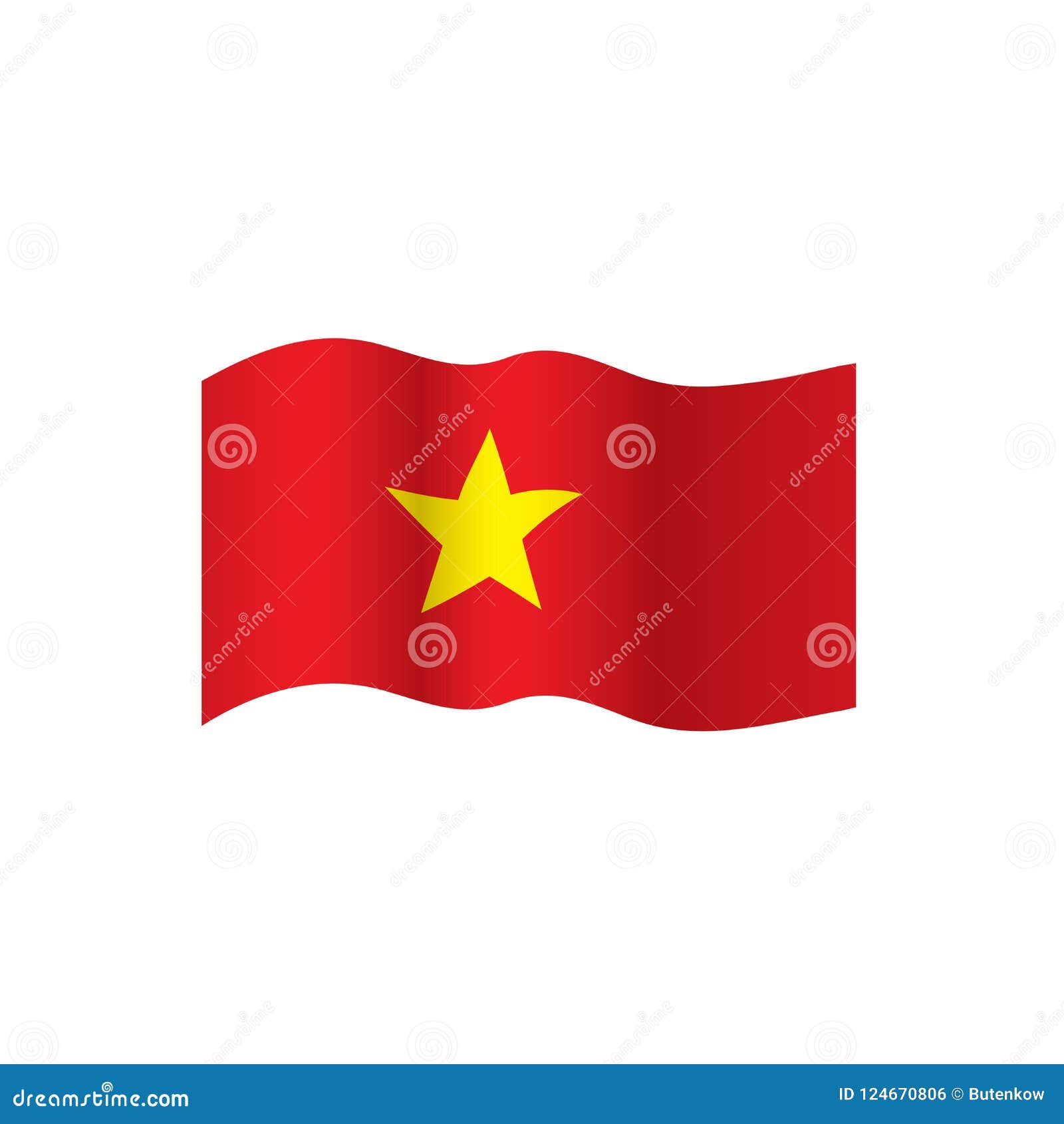 Bandera De Vietnam, Ejemplo Del Vector Ilustración del Vector ...
