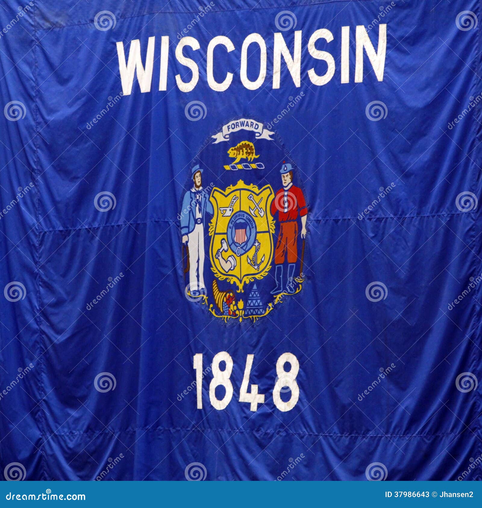 Bandera de Wisconsin imagen de archivo. Imagen de extranjero - 37986643