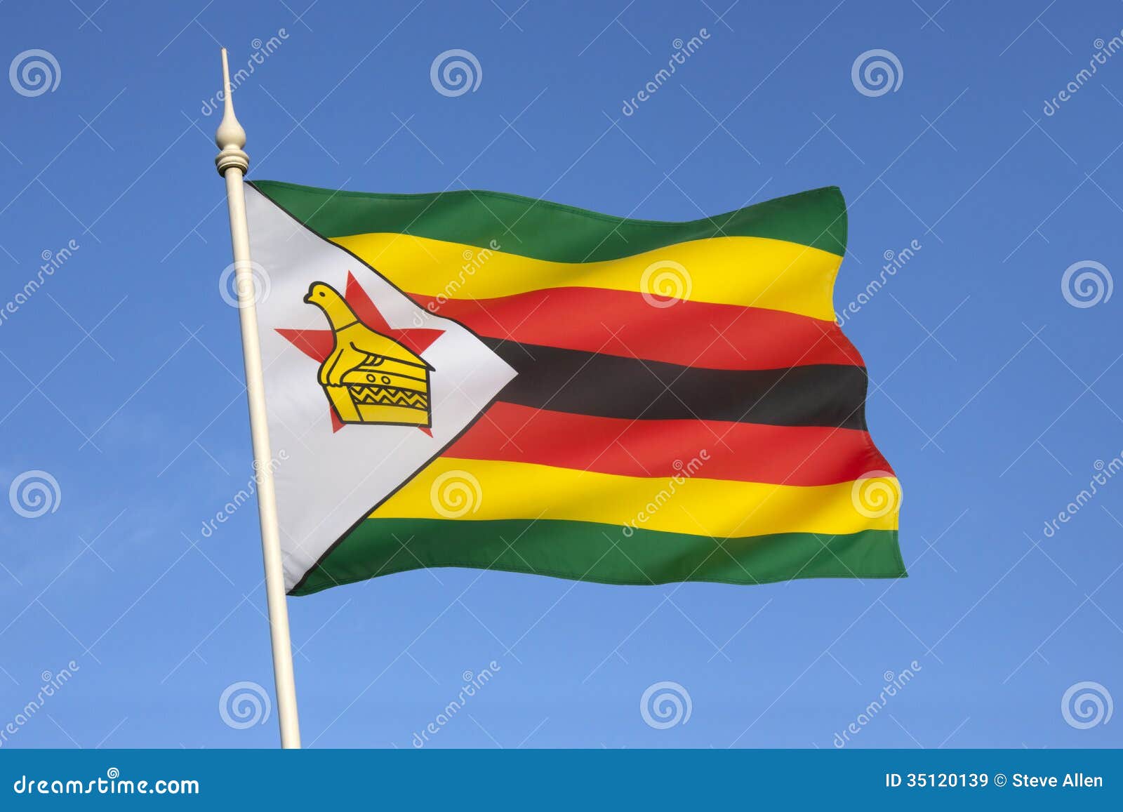 Bandera De Zimbabwe - África Imagen de archivo - Imagen de zimbabue ...