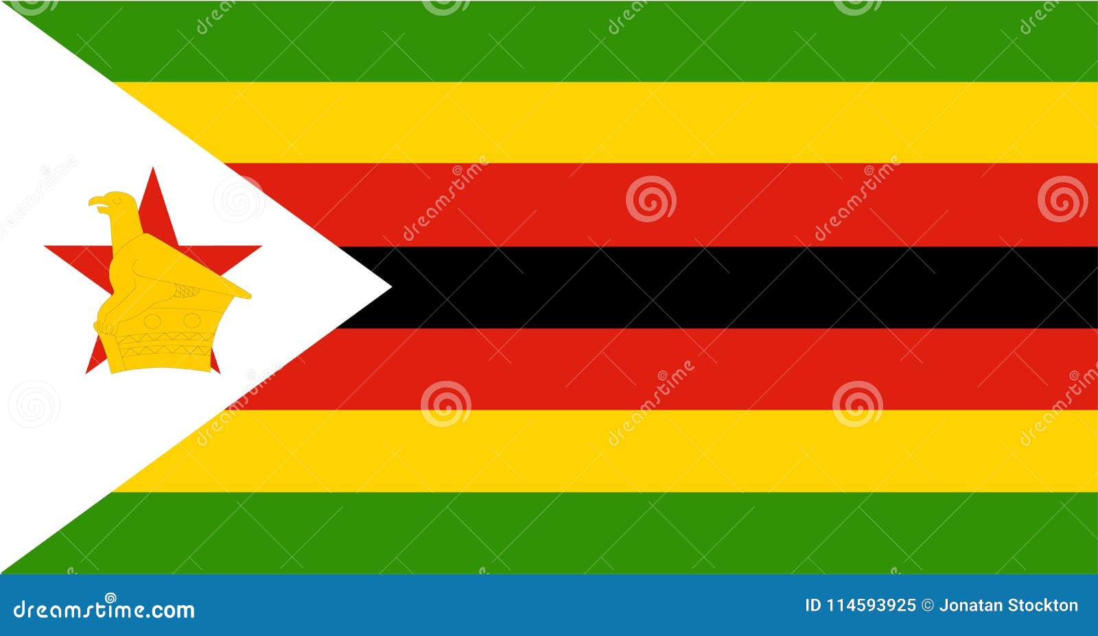 Bandera de Zimbabwe ilustración del vector. Ilustración de naturalizado ...