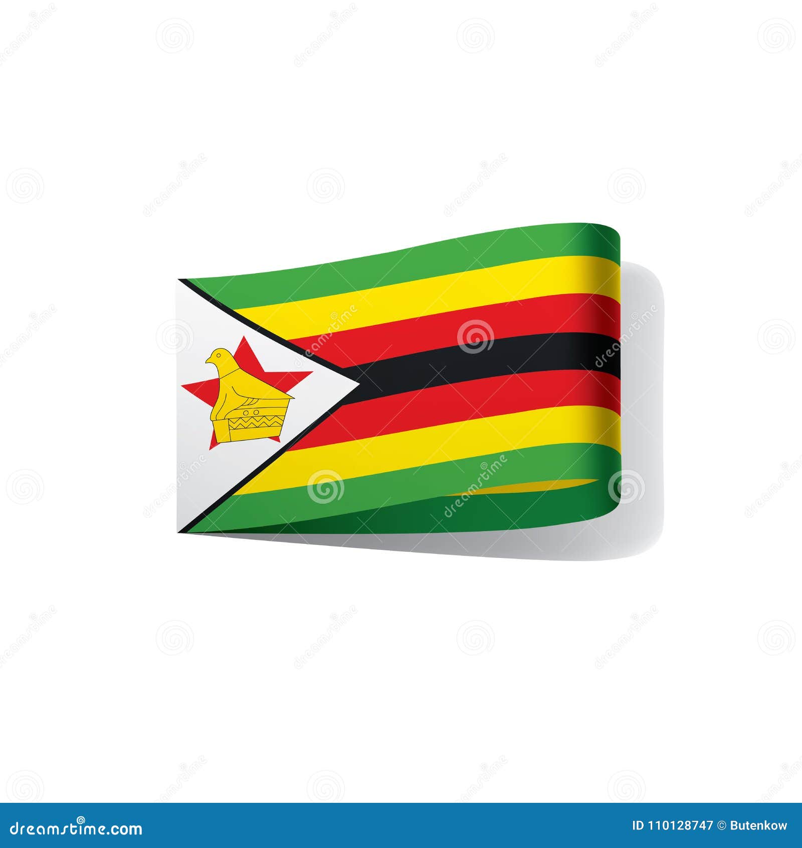 Bandera De Zimbabwe, Ejemplo Del Vector Ilustración del Vector ...