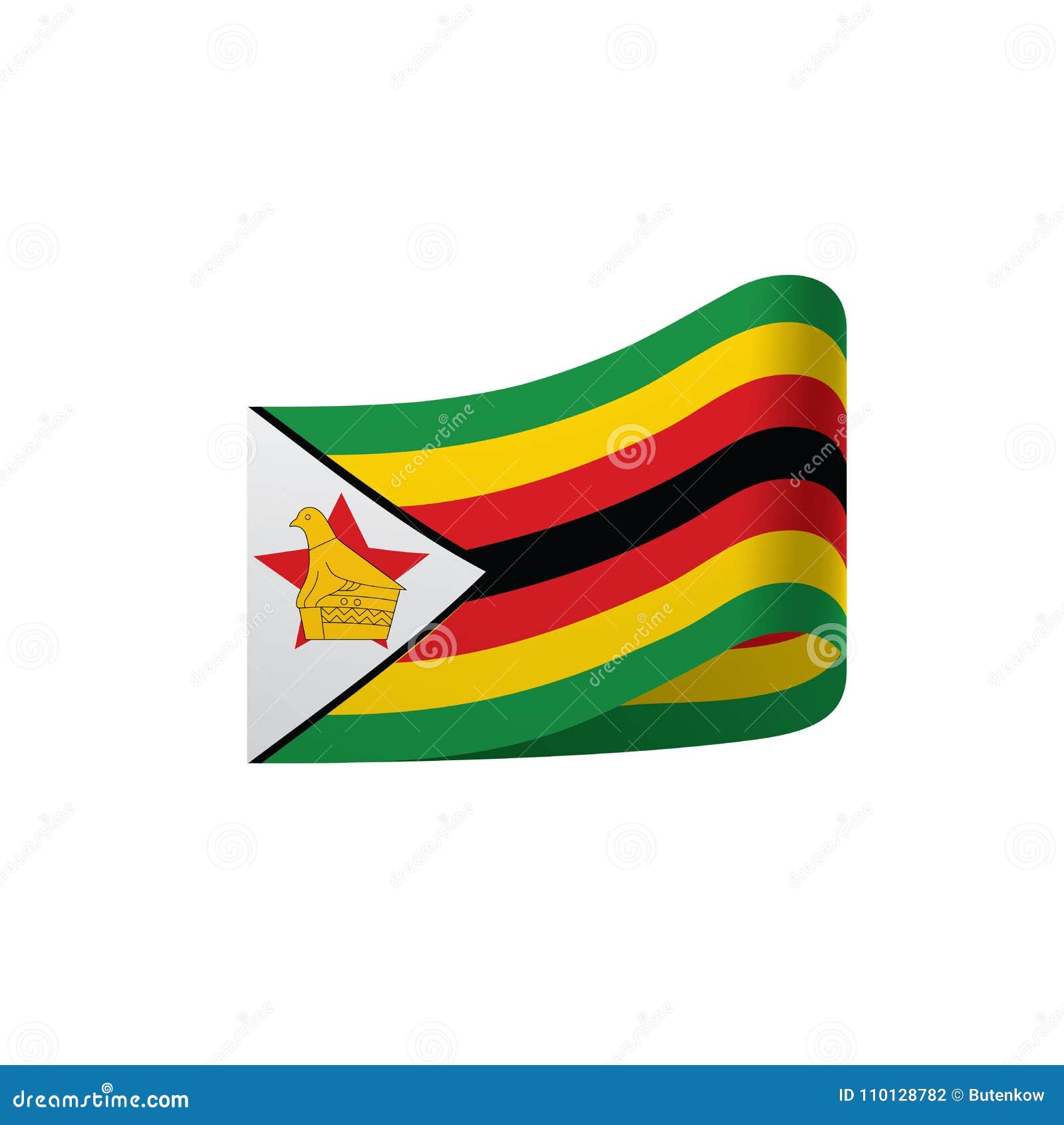 Bandera De Zimbabwe, Ejemplo Del Vector Ilustración del Vector ...