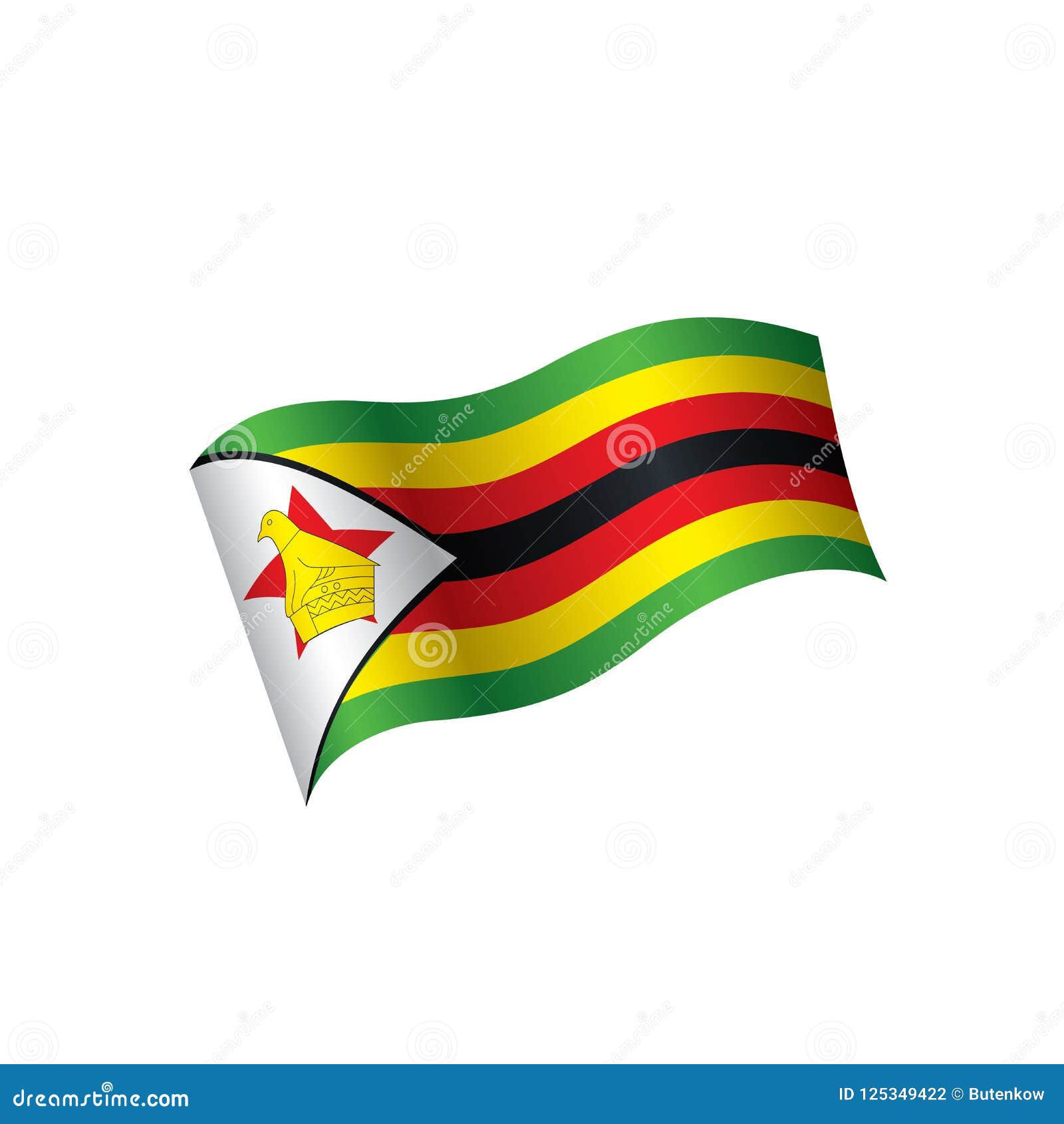Bandera De Zimbabwe, Ejemplo Del Vector Ilustración del Vector ...