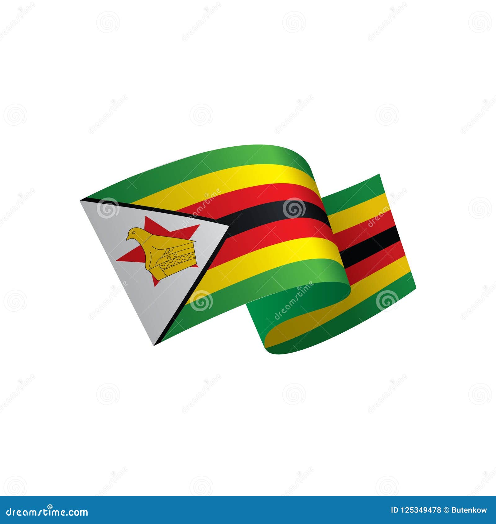 Bandera De Zimbabwe, Ejemplo Del Vector Ilustración del Vector ...