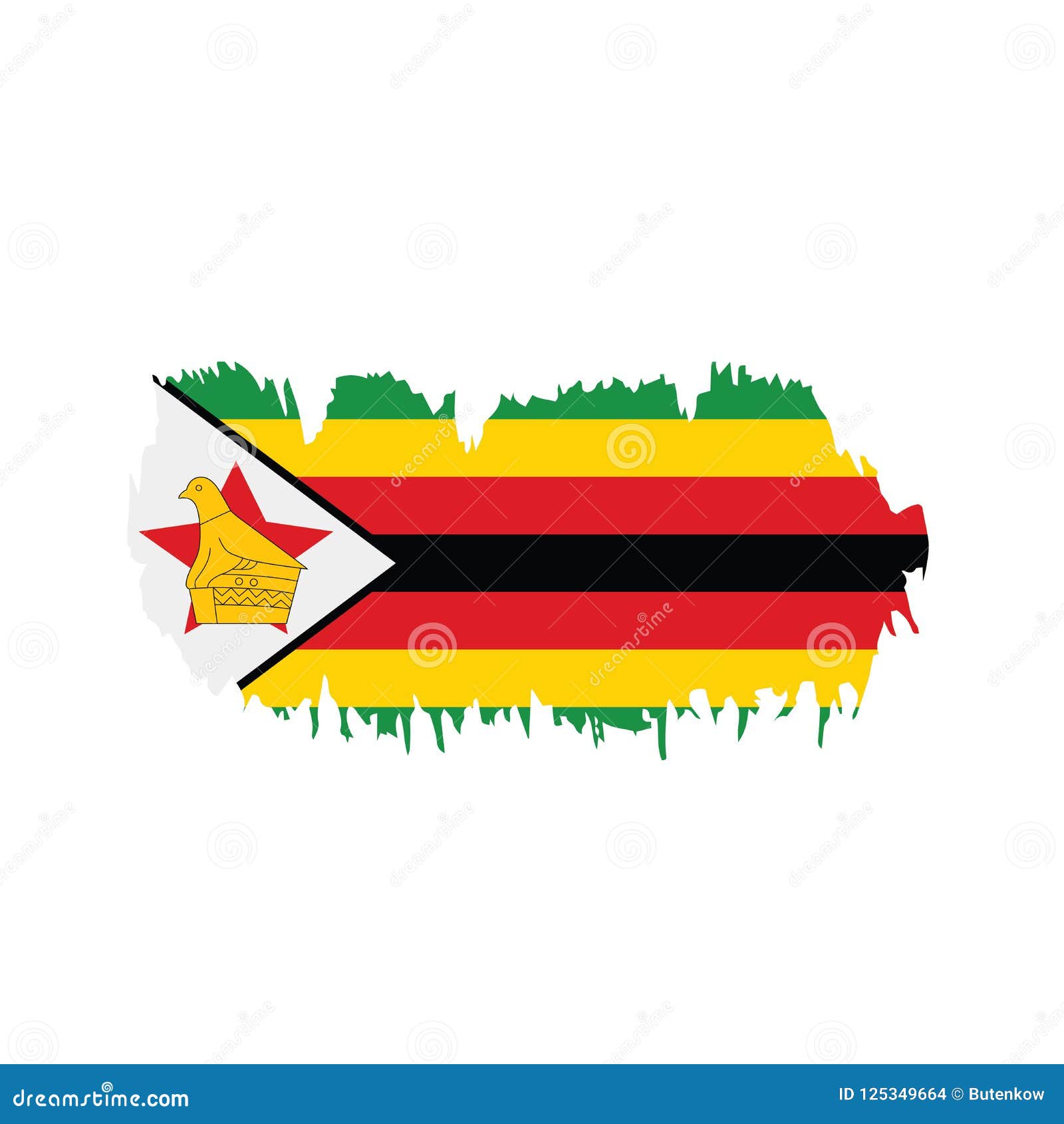 Bandera De Zimbabwe, Ejemplo Del Vector Ilustración del Vector ...