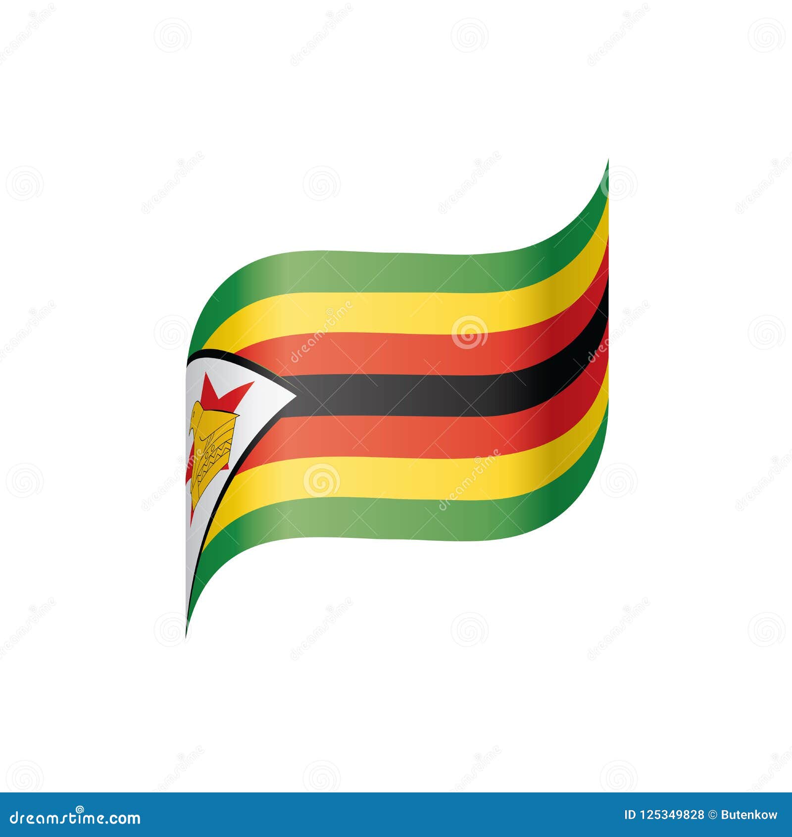 Bandera De Zimbabwe, Ejemplo Del Vector Ilustración del Vector ...