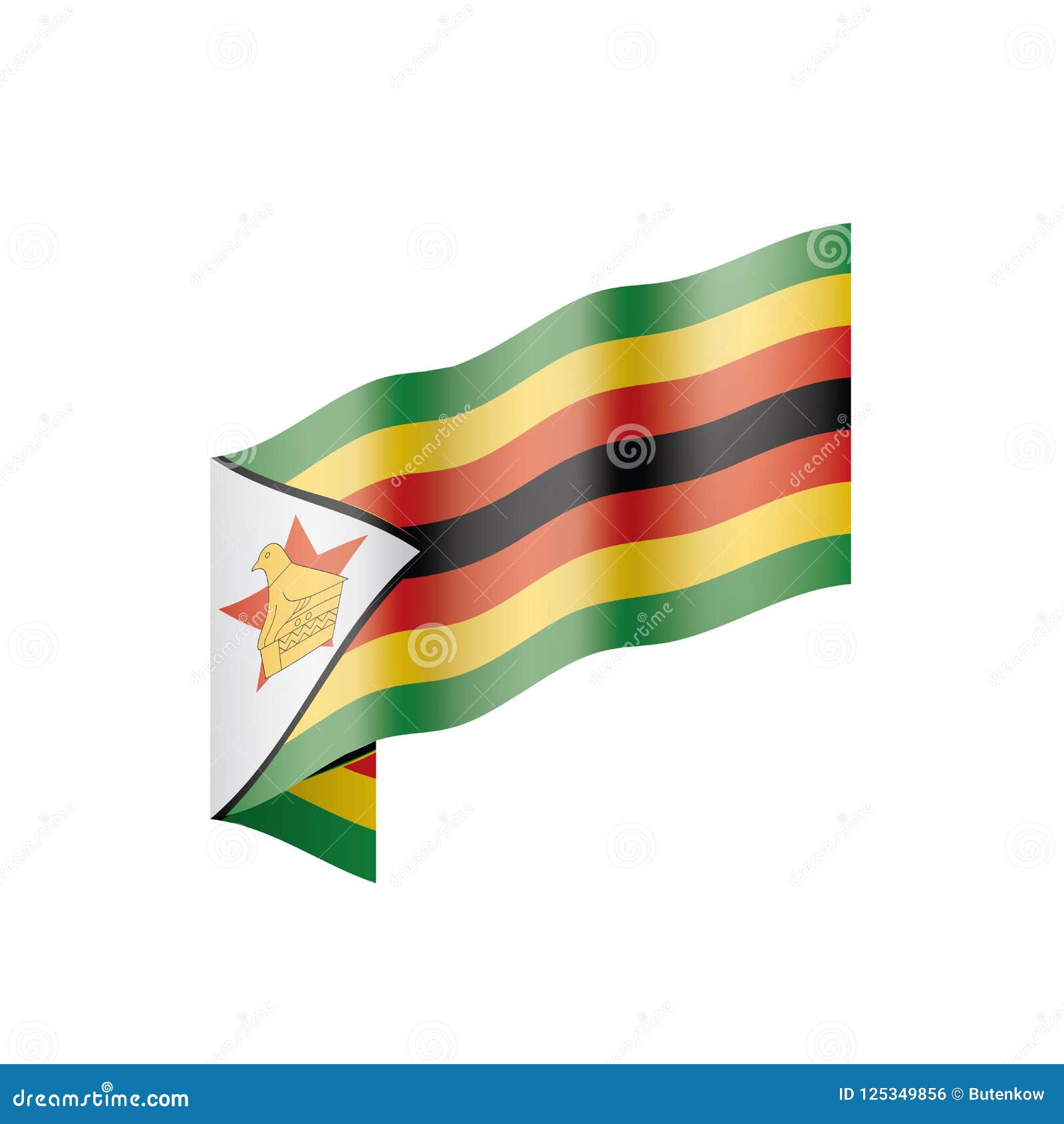 Bandera De Zimbabwe, Ejemplo Del Vector Ilustración del Vector ...