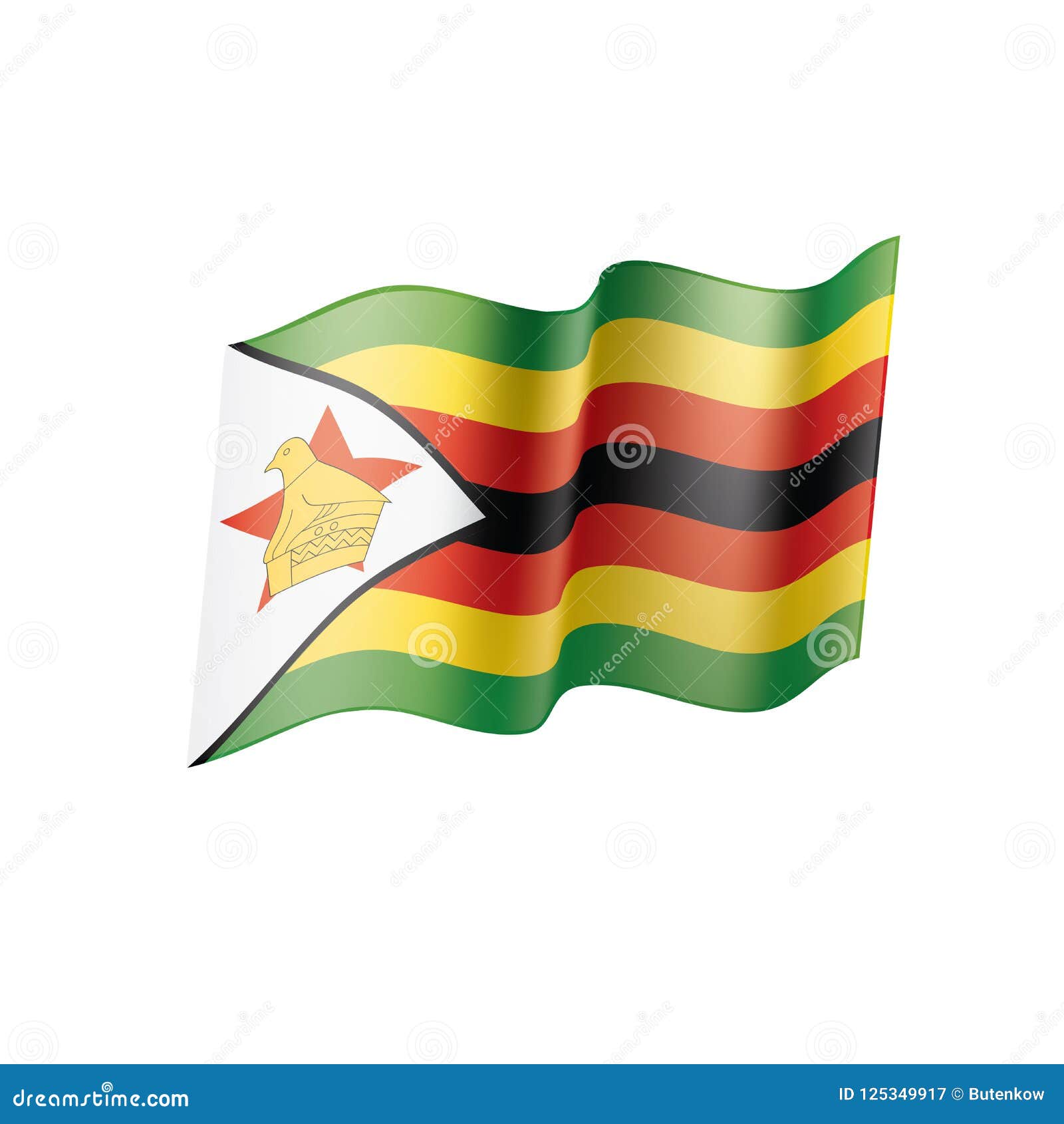 Bandera De Zimbabwe, Ejemplo Del Vector Ilustración del Vector ...
