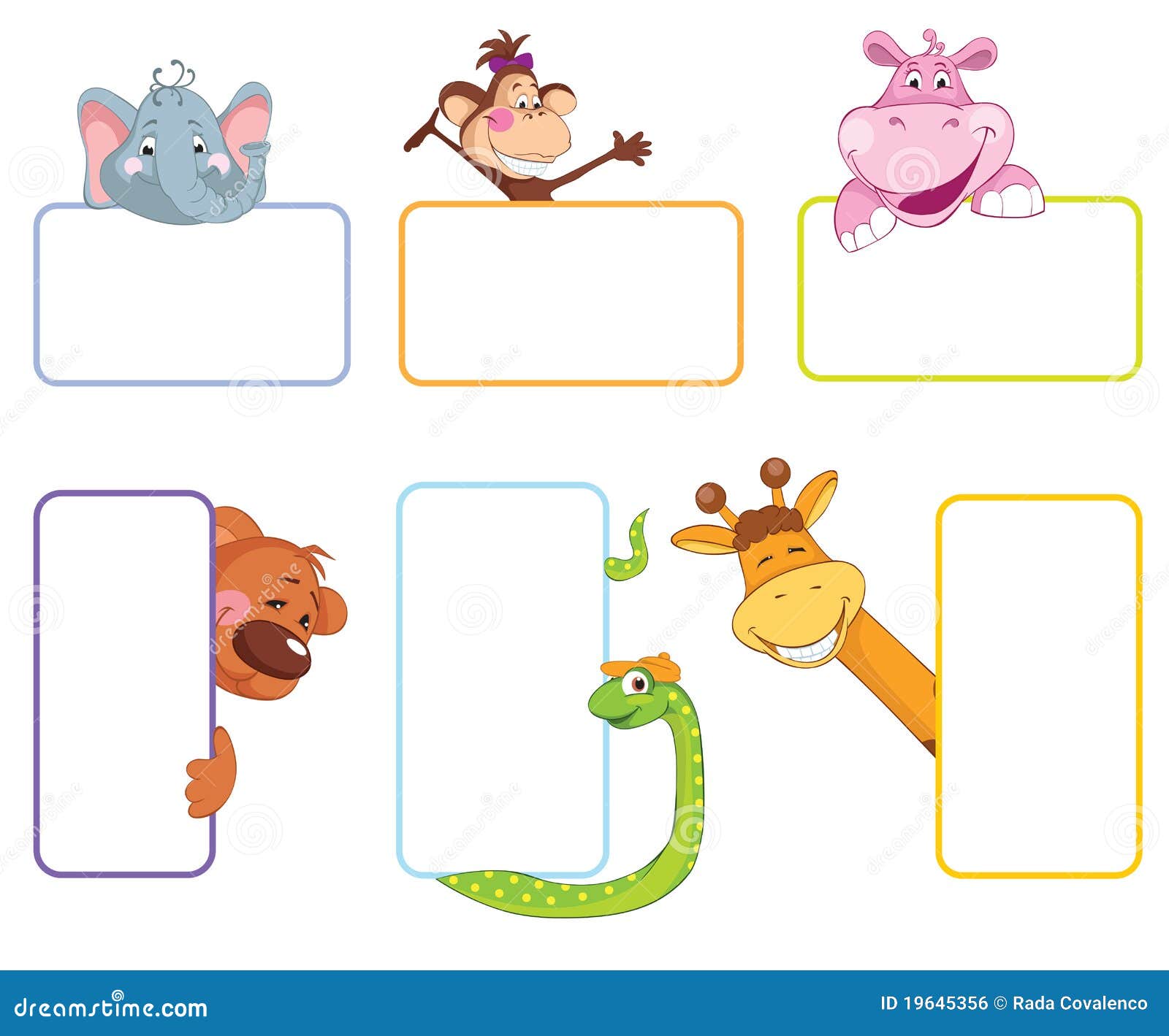 Bandera Del Animal Del Bebé Ilustración del Vector - Ilustración de ...