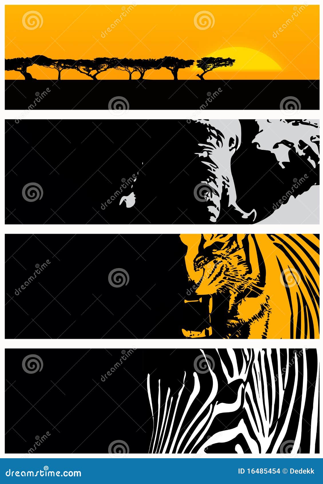 Bandera del animal salvaje stock de ilustración. Ilustración de ...