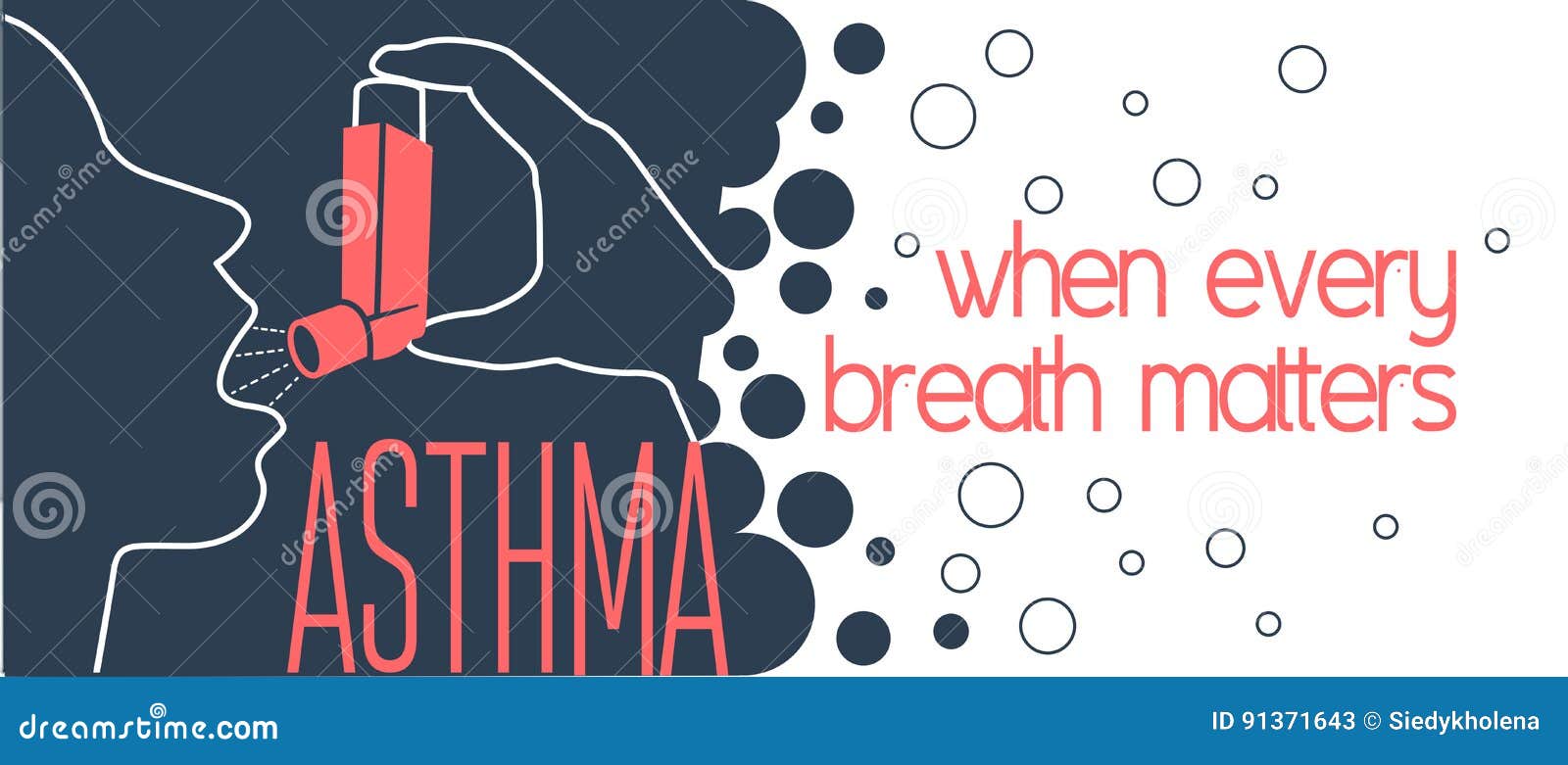 Bandera del asma stock de ilustración. Ilustración de fondo - 91371643