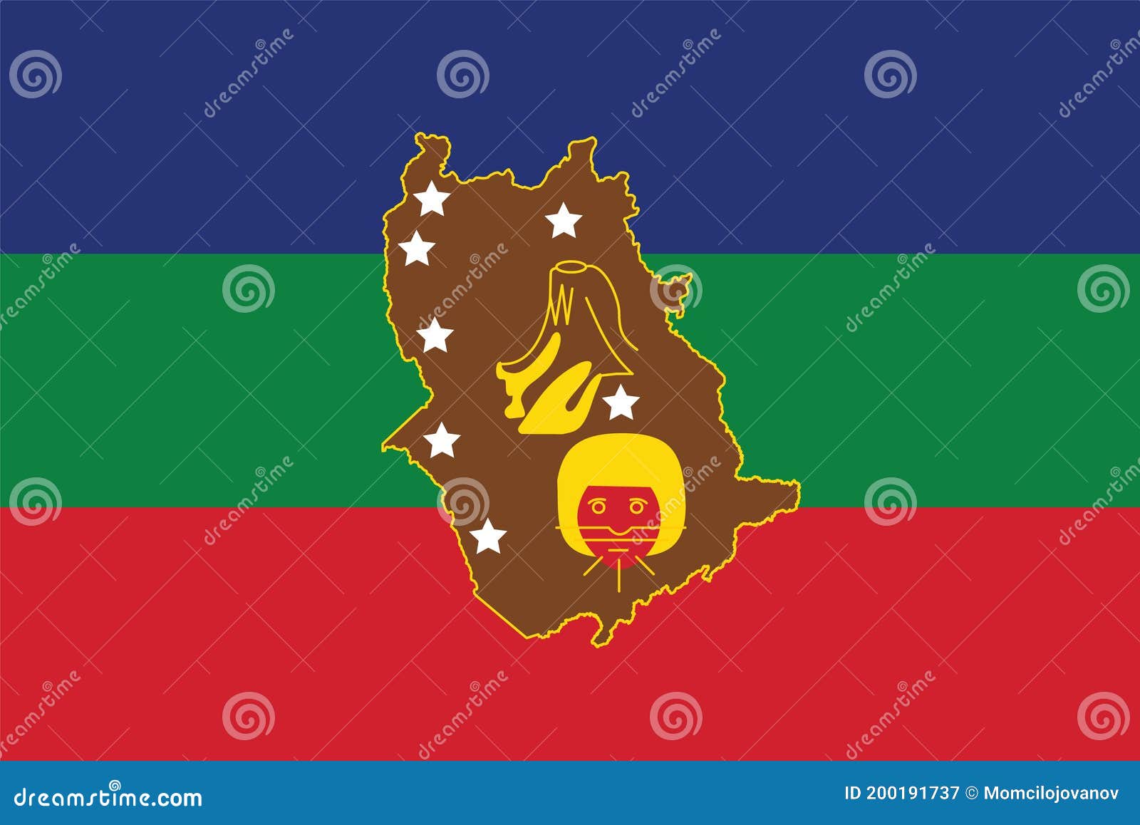 Bandera Del Estado De Amazonas Ilustración del Vector - Ilustración de ...