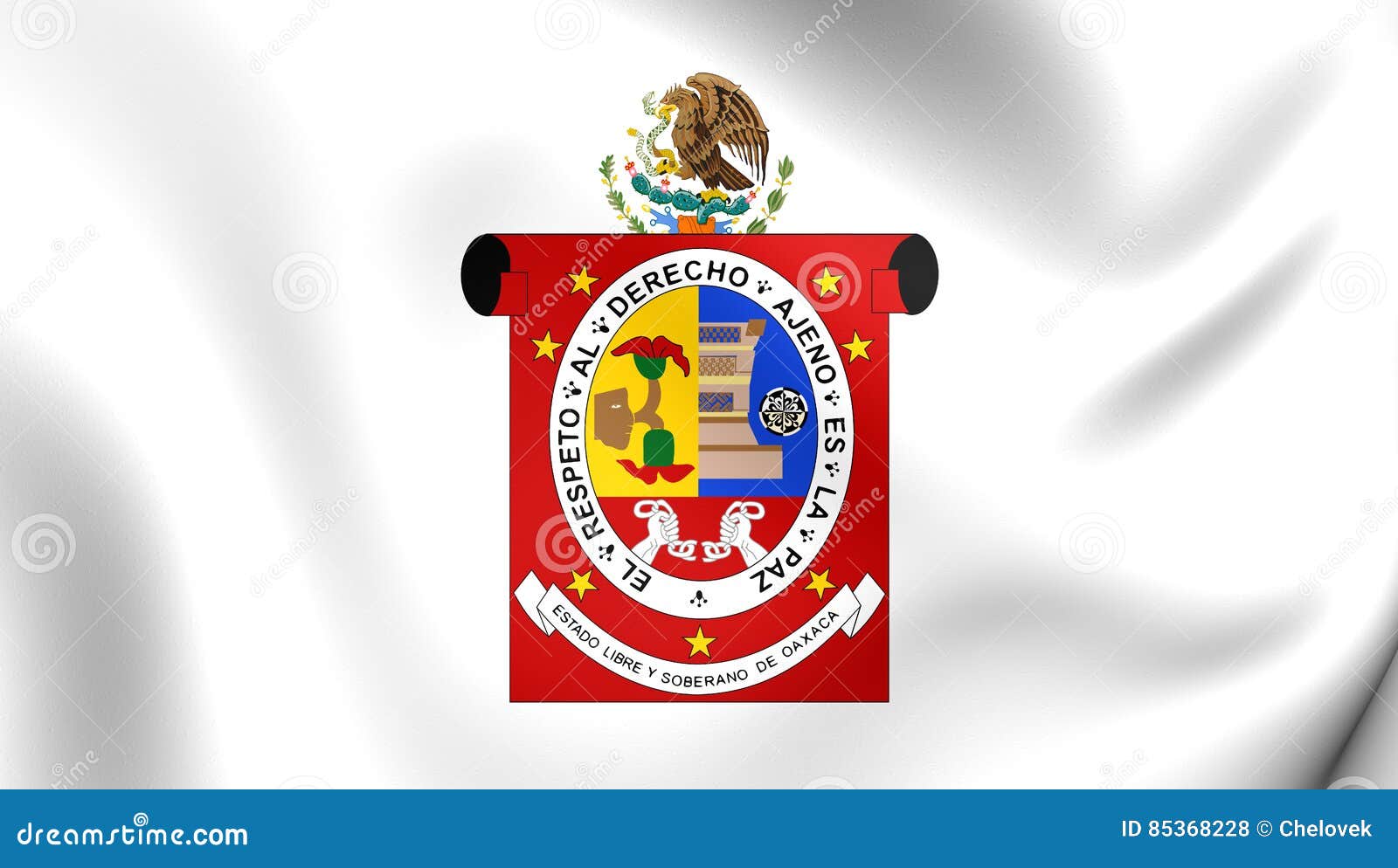 Bandera Del Estado De Oaxaca, México Stock de ilustración - Ilustración ...