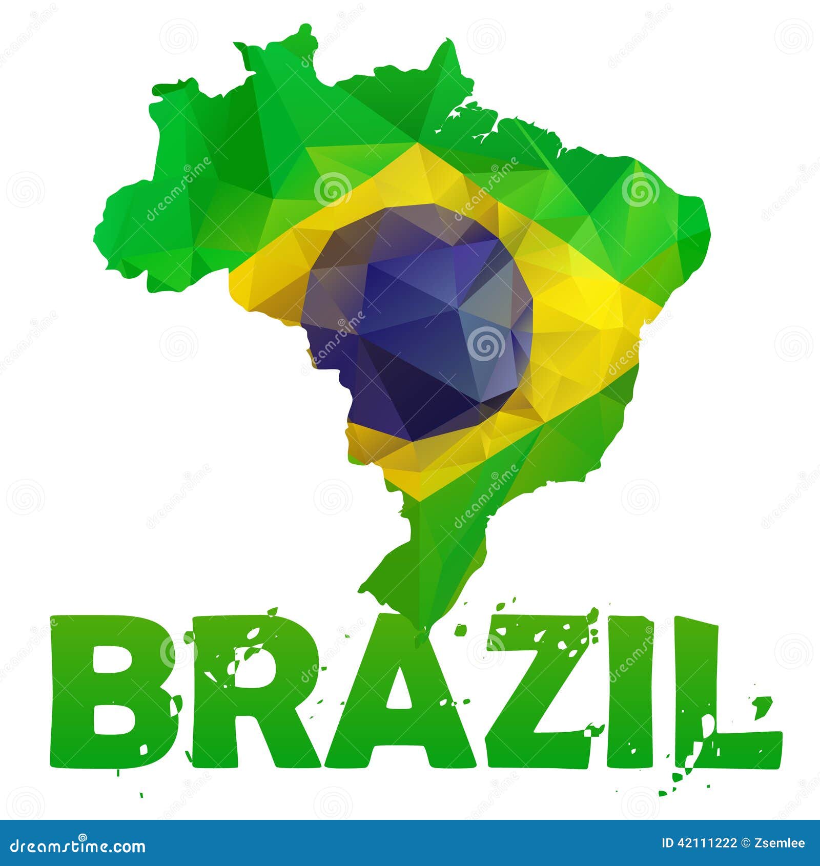 Bandera Del Mapa Del Brasil Ilustración del Vector - Ilustración de ...